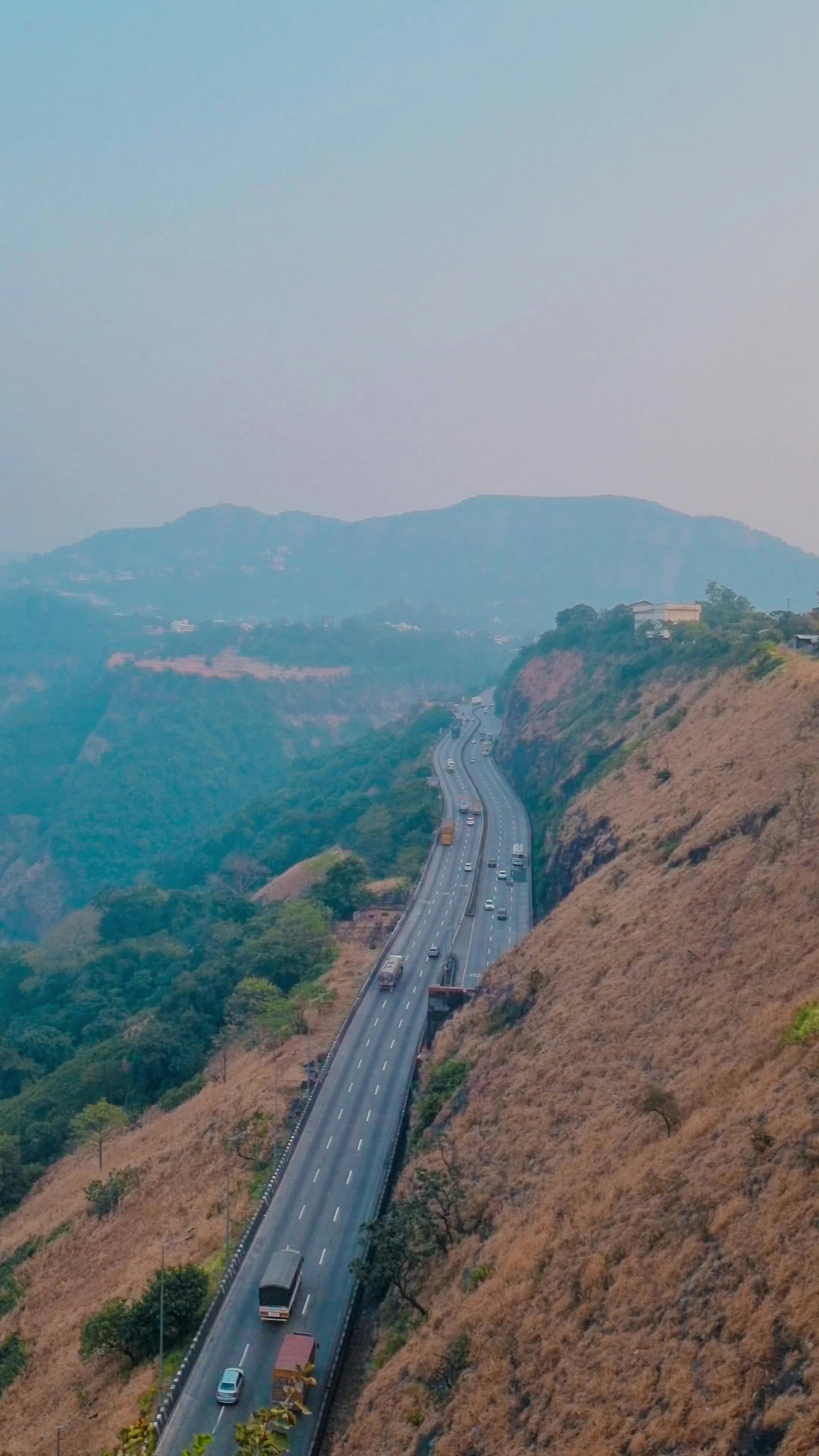 Scenic Mountain Highway Drive in Black and White Free Stock Video ...