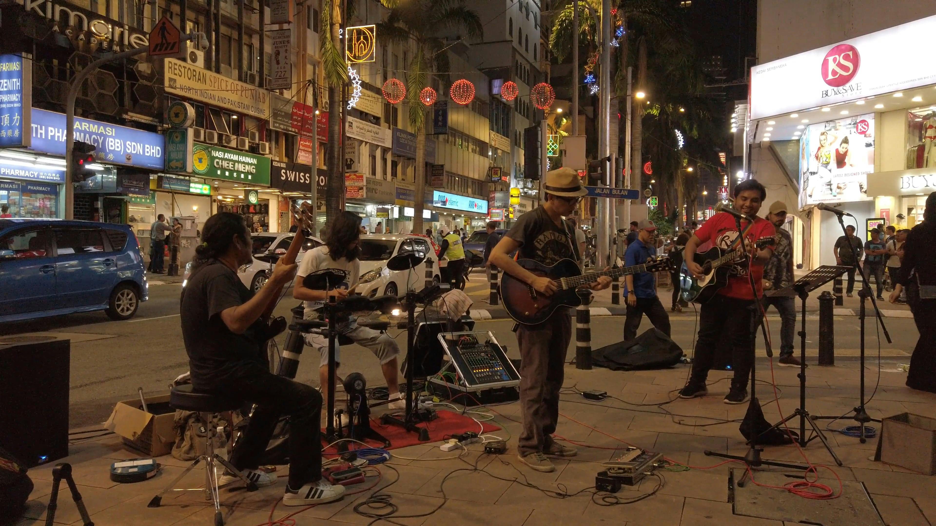 A Band Of Musician Performing In The Street Free Stock Video Footage ...