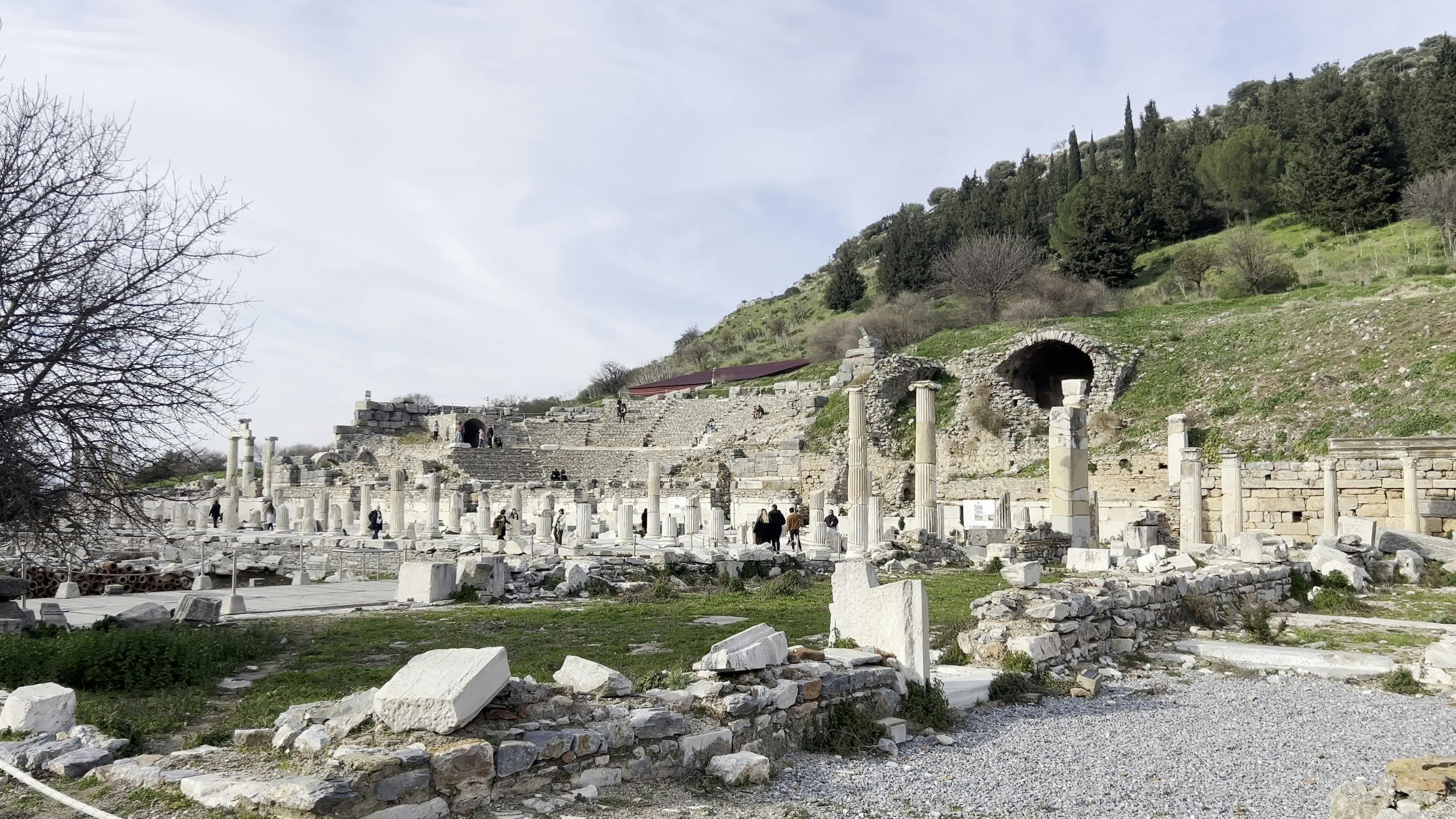 Ancient Ruins of Ephesus Amphitheater Free Stock Video Footage, Royalty ...