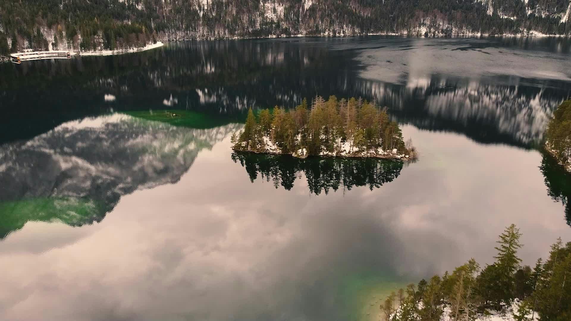 Breathtaking Aerial View of Snowy Island Free Stock Video Footage ...