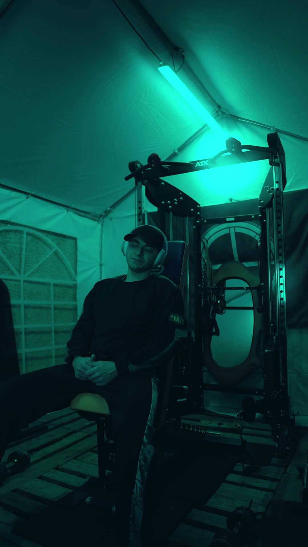 Home Gym Workout in Dimly Lit Garage Free Stock Video Footage, Royalty ...