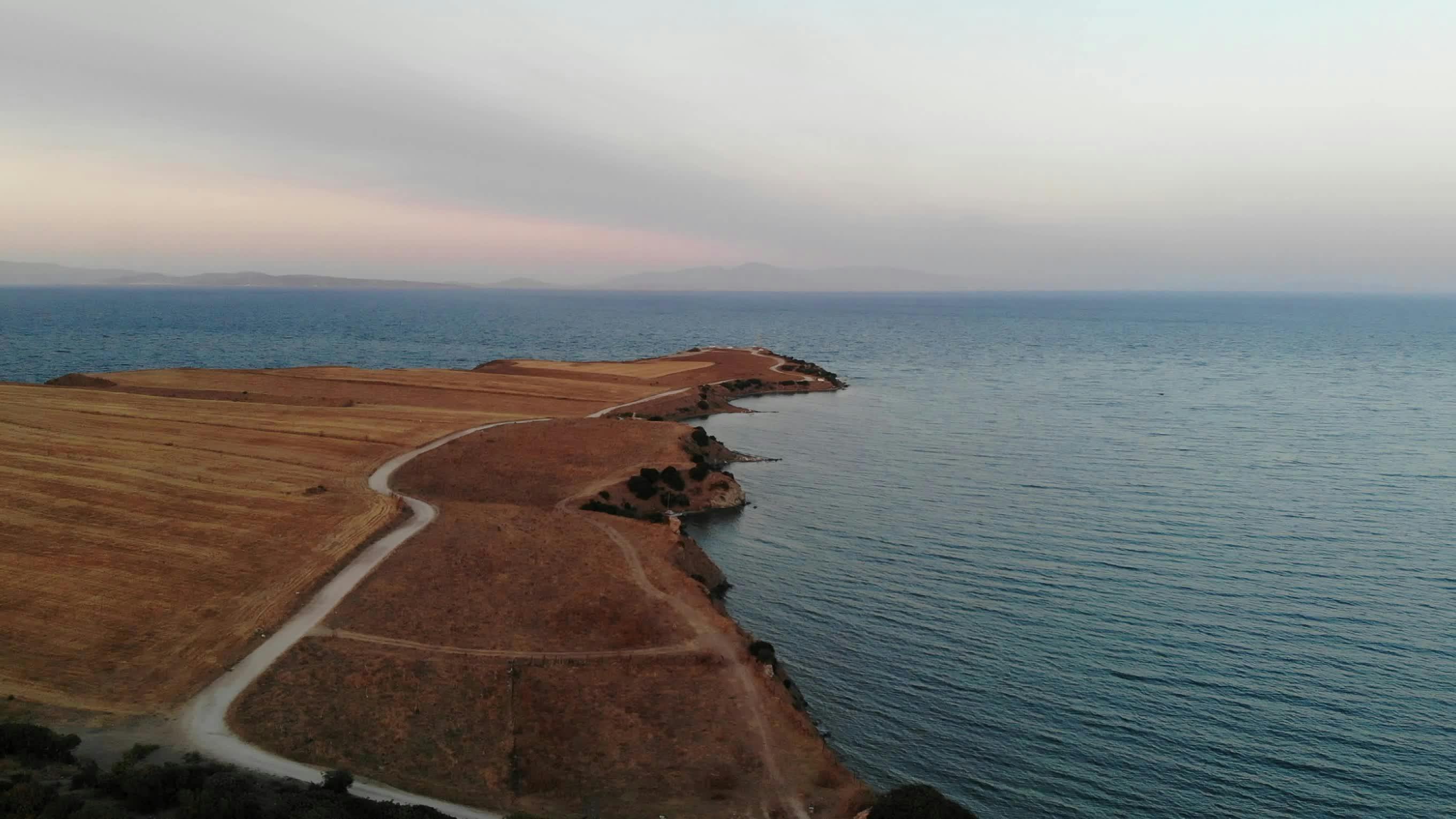 Aerial View of Karabiga Coastline at Sunset Free Stock Video Footage ...