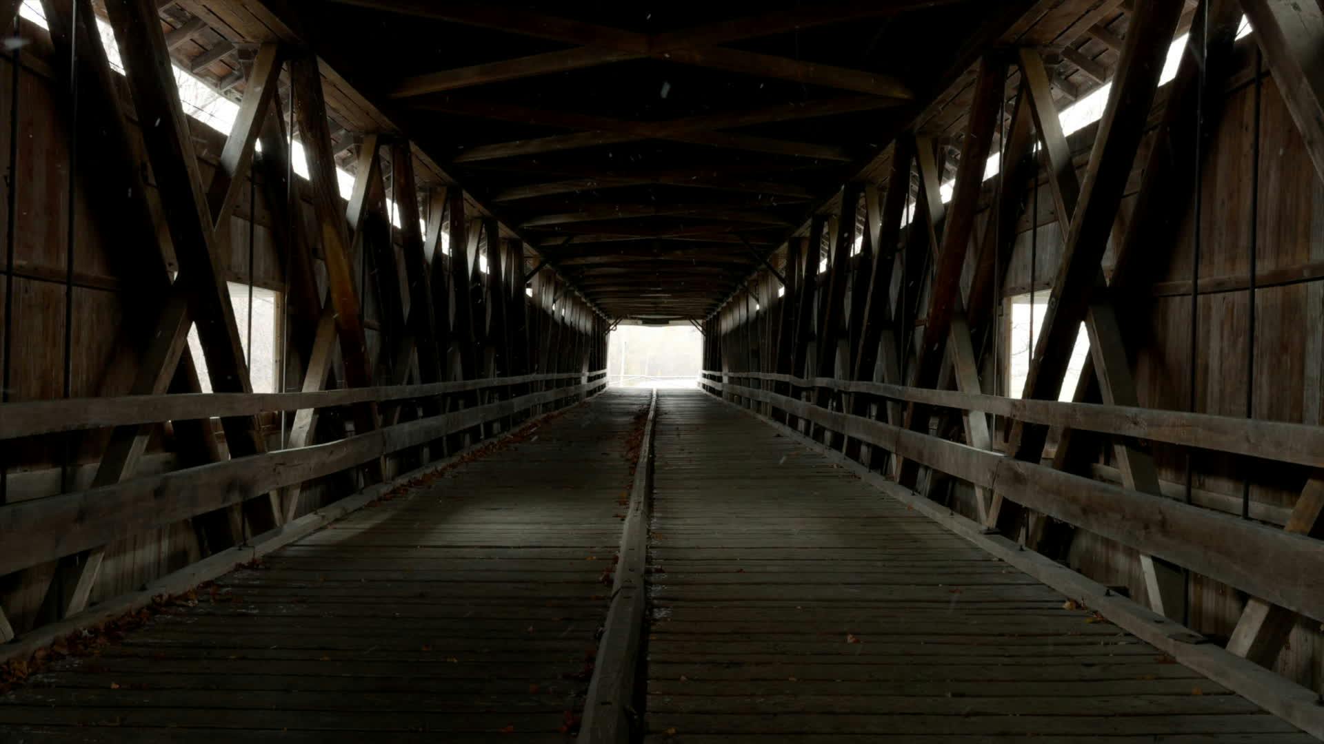 Rustic Wooden Bridge Interior View Free Stock Video Footage, Royalty ...