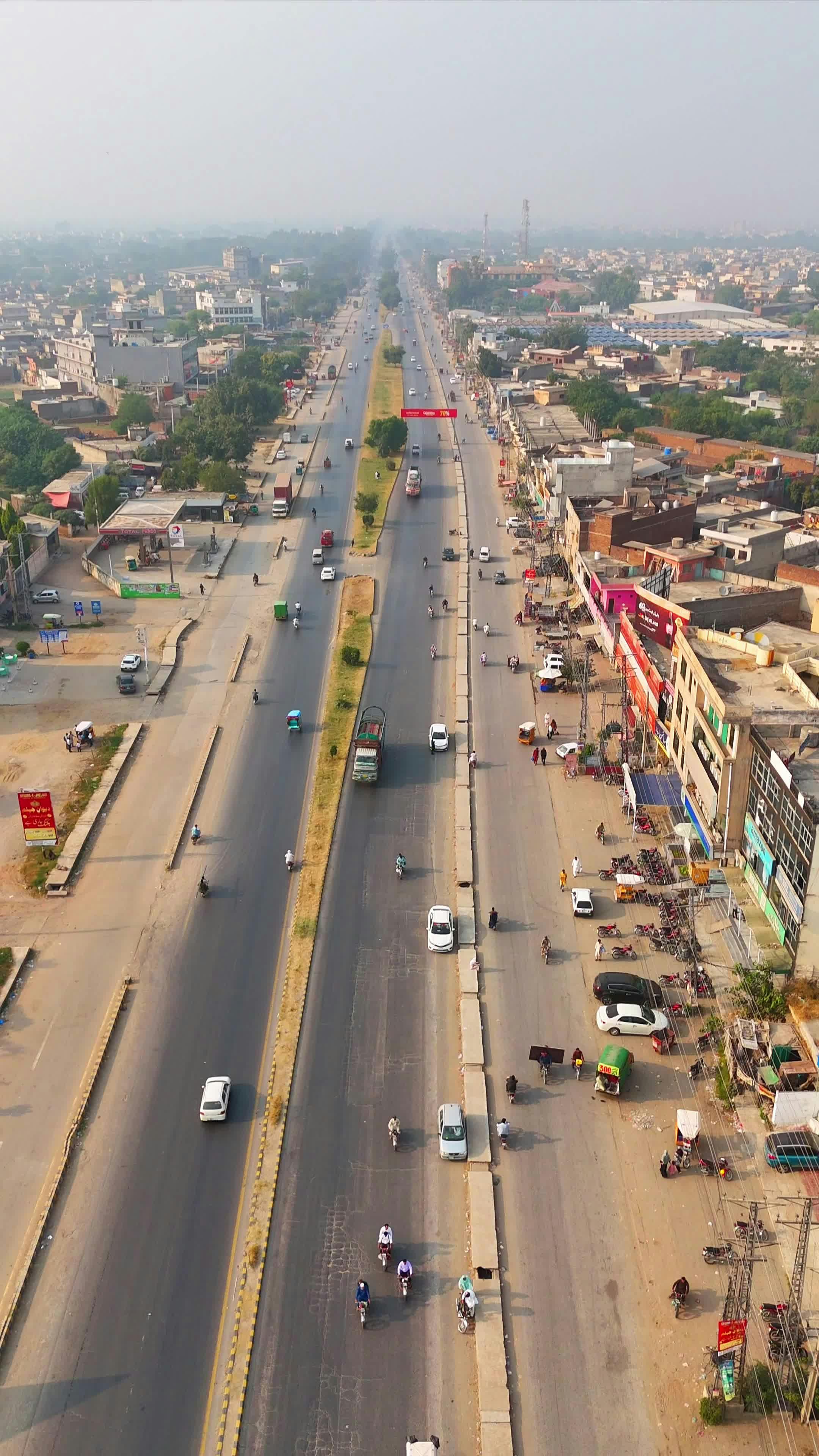 Aerial View of GT Road Through Lalamusa Free Stock Video Footage ...