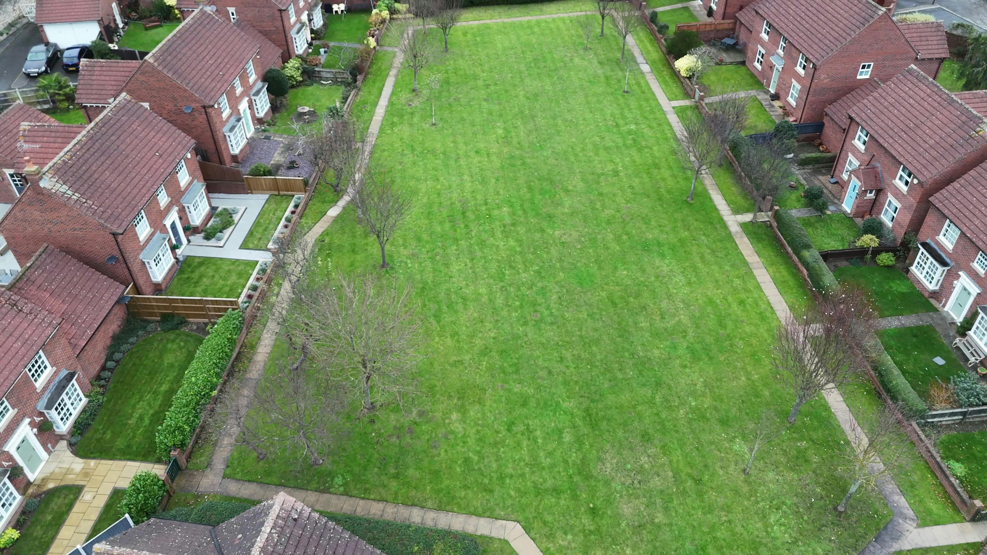 Aerial View of Quaint English Neighborhood Free Stock Video Footage ...