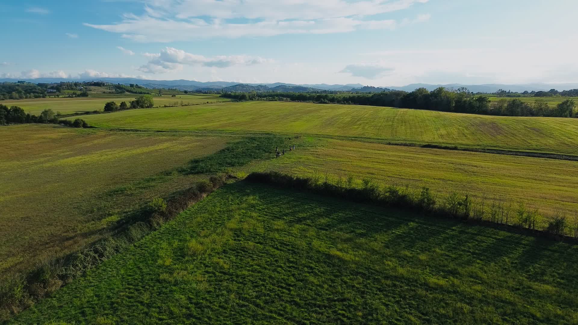 Aerial View of Verdant Italian Countryside Free Stock Video Footage ...