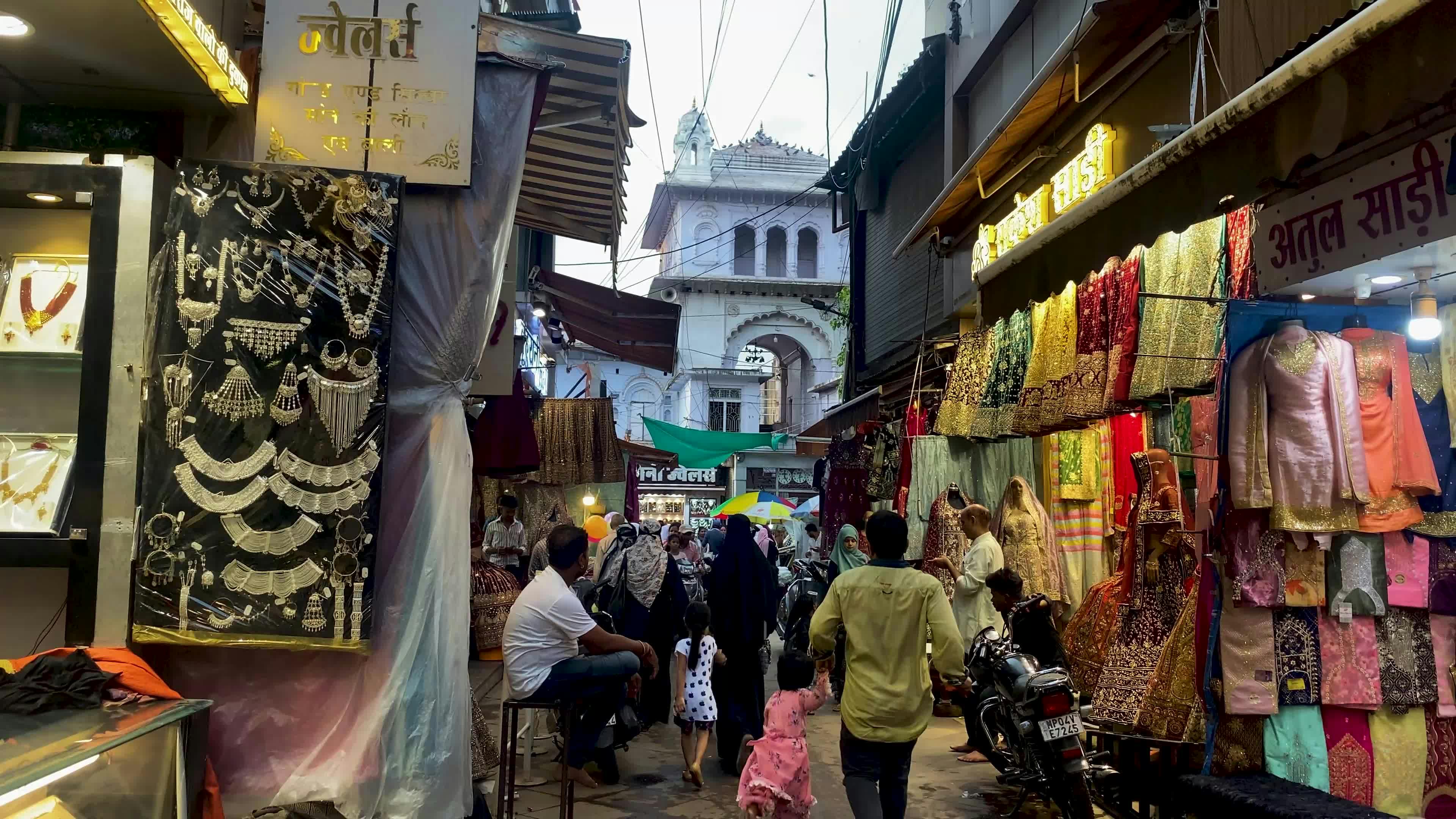 Vibrant Indian Street Market Scene Free Stock Video Footage, Royalty ...