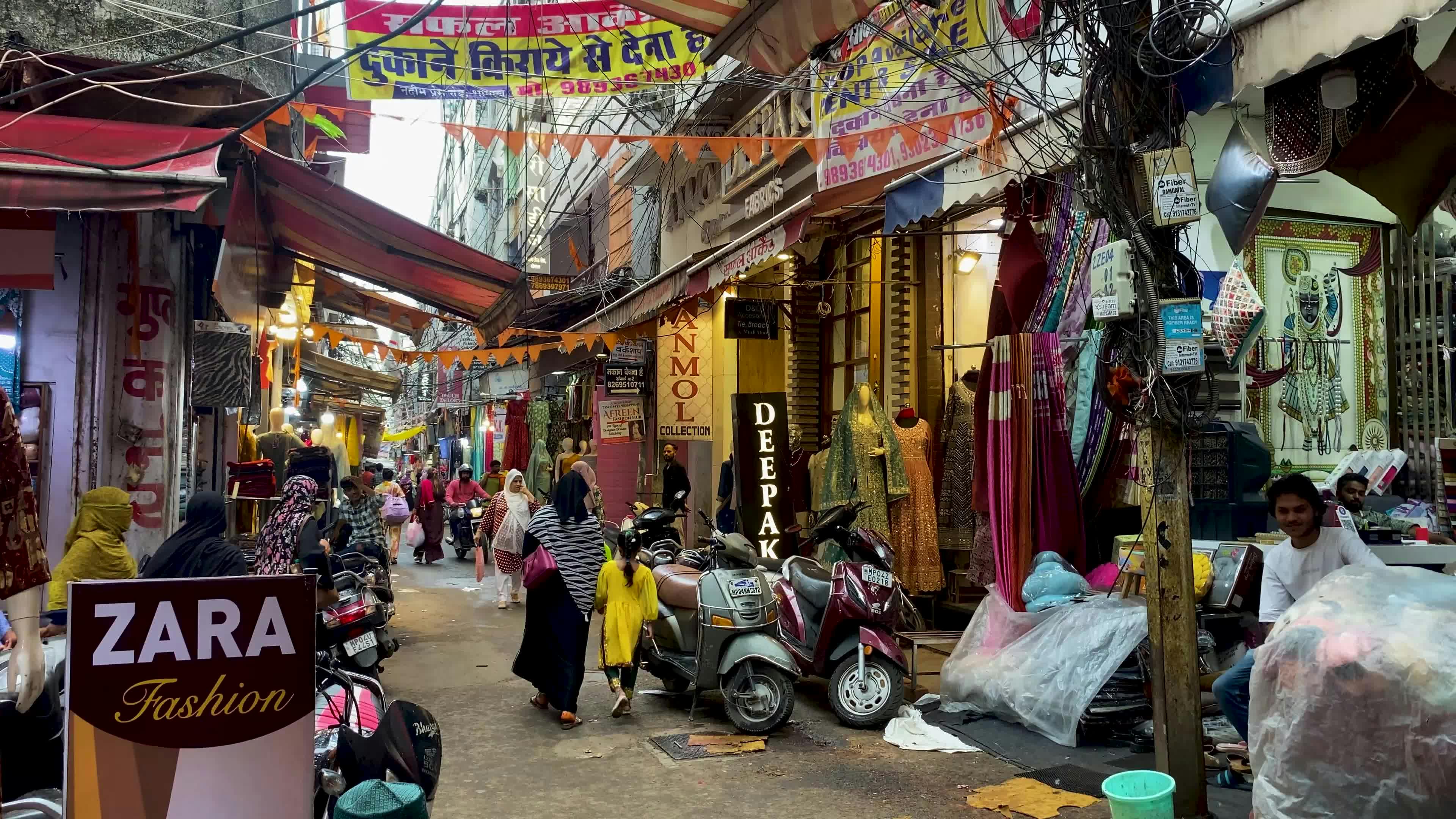 Bustling Indian Bazaar with Vibrant Colors Free Stock Video Footage ...