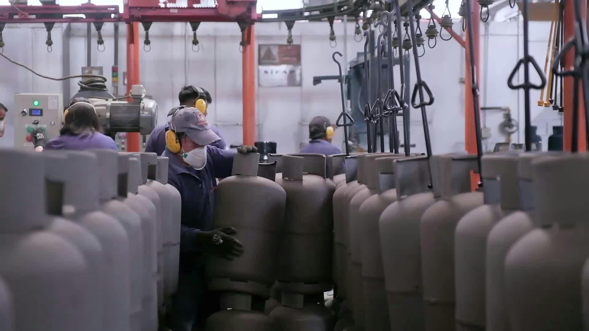 Industrial Propane Cylinder Manufacturing Process Free Stock Video ...