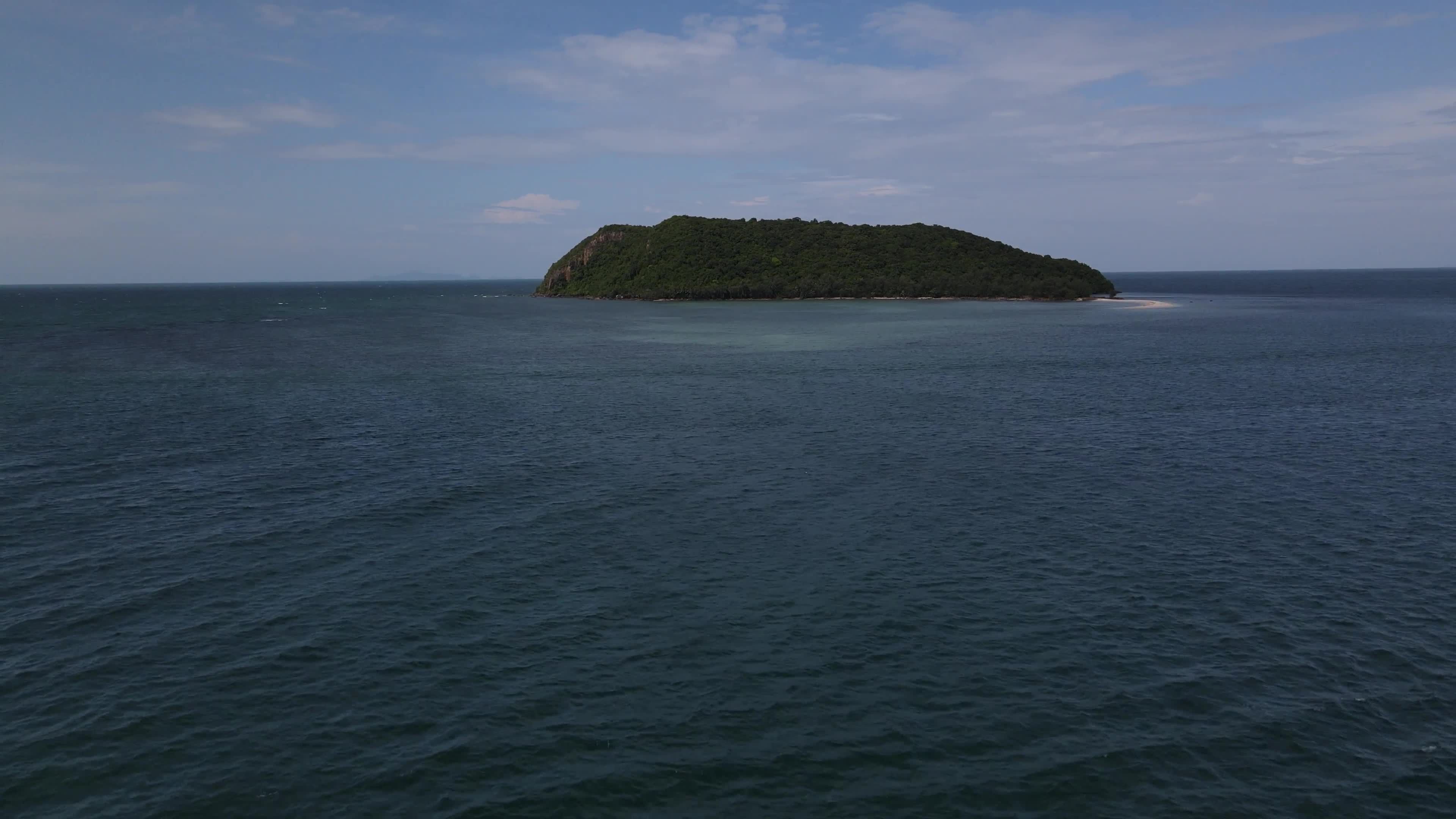 Tranquil Aerial View of Remote Island Shoreline Free Stock Video ...