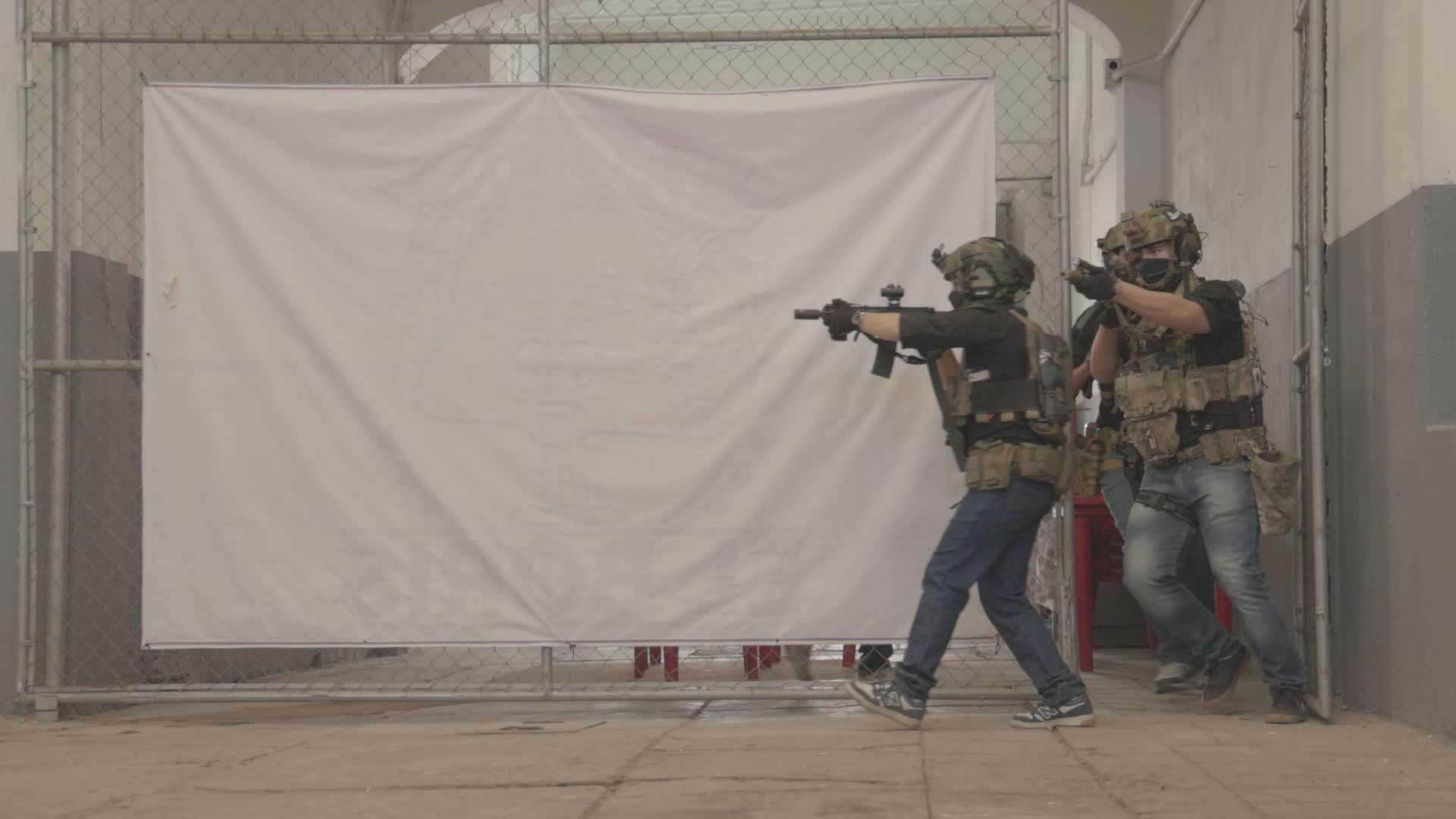 Tactical Team in Training Drill Indoors Free Stock Video Footage ...