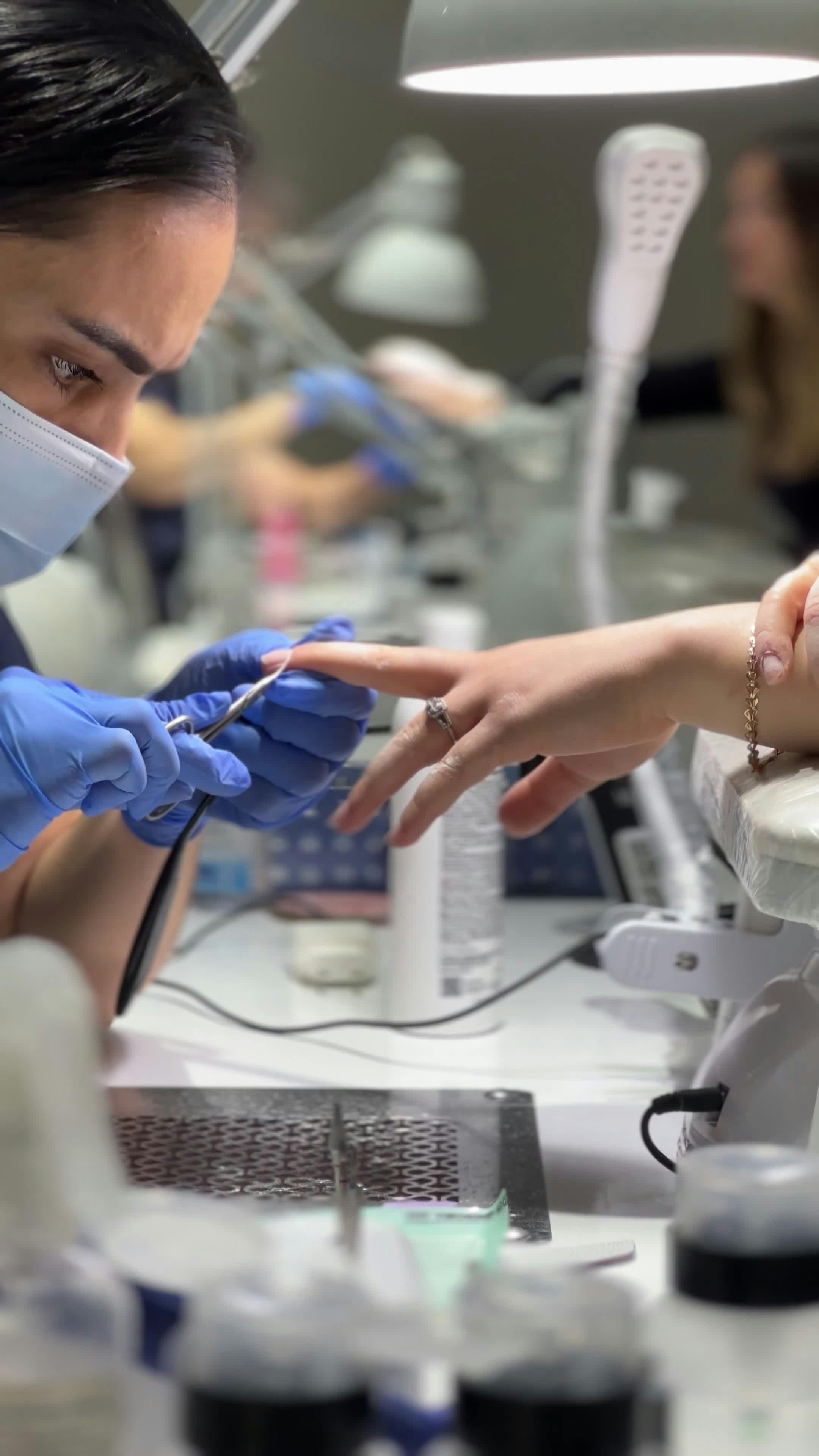 Professional Nail Artist at Work in Salon Free Stock Video Footage ...