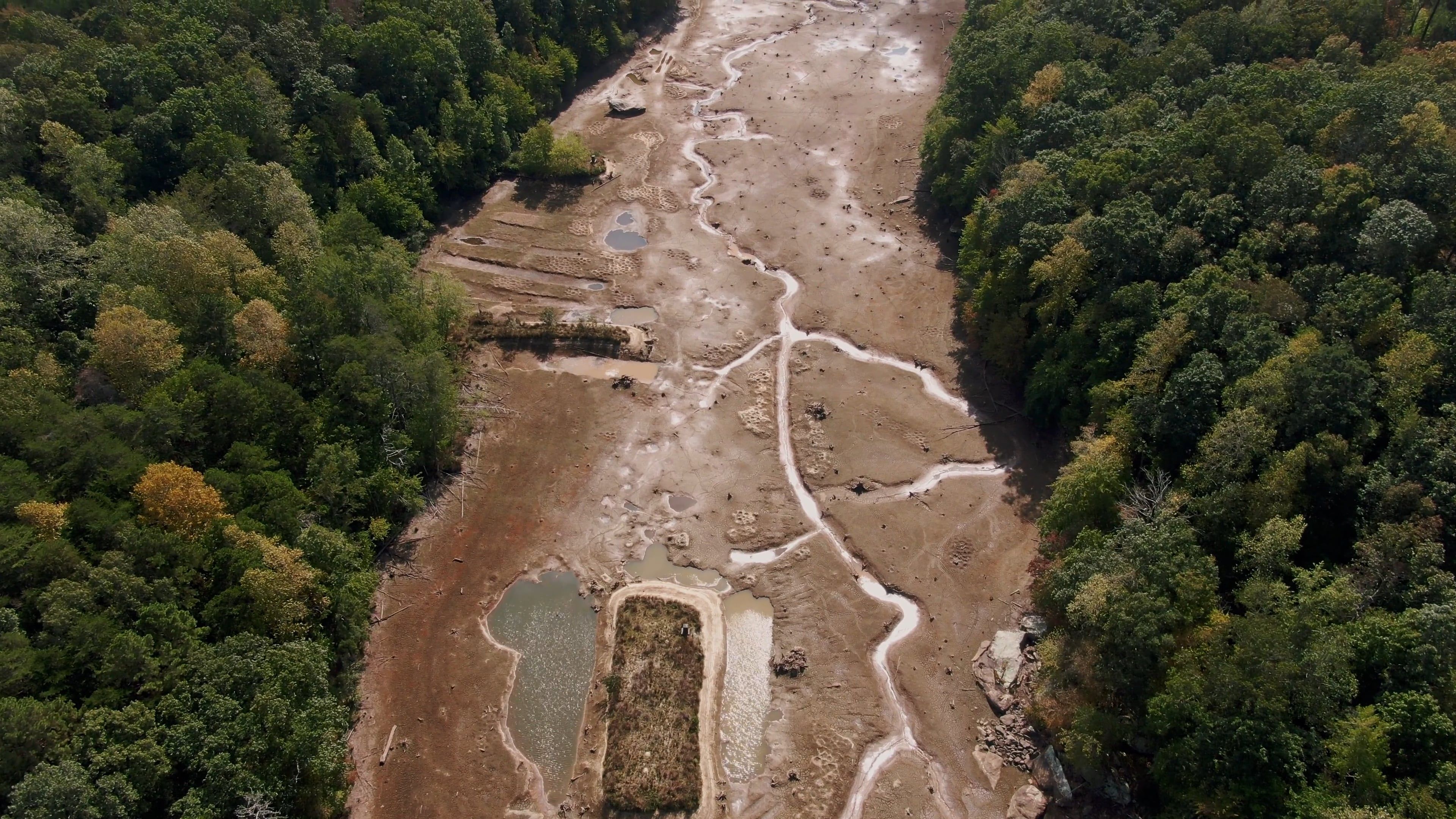 A Dried River In Aerial View · Free Stock Video
