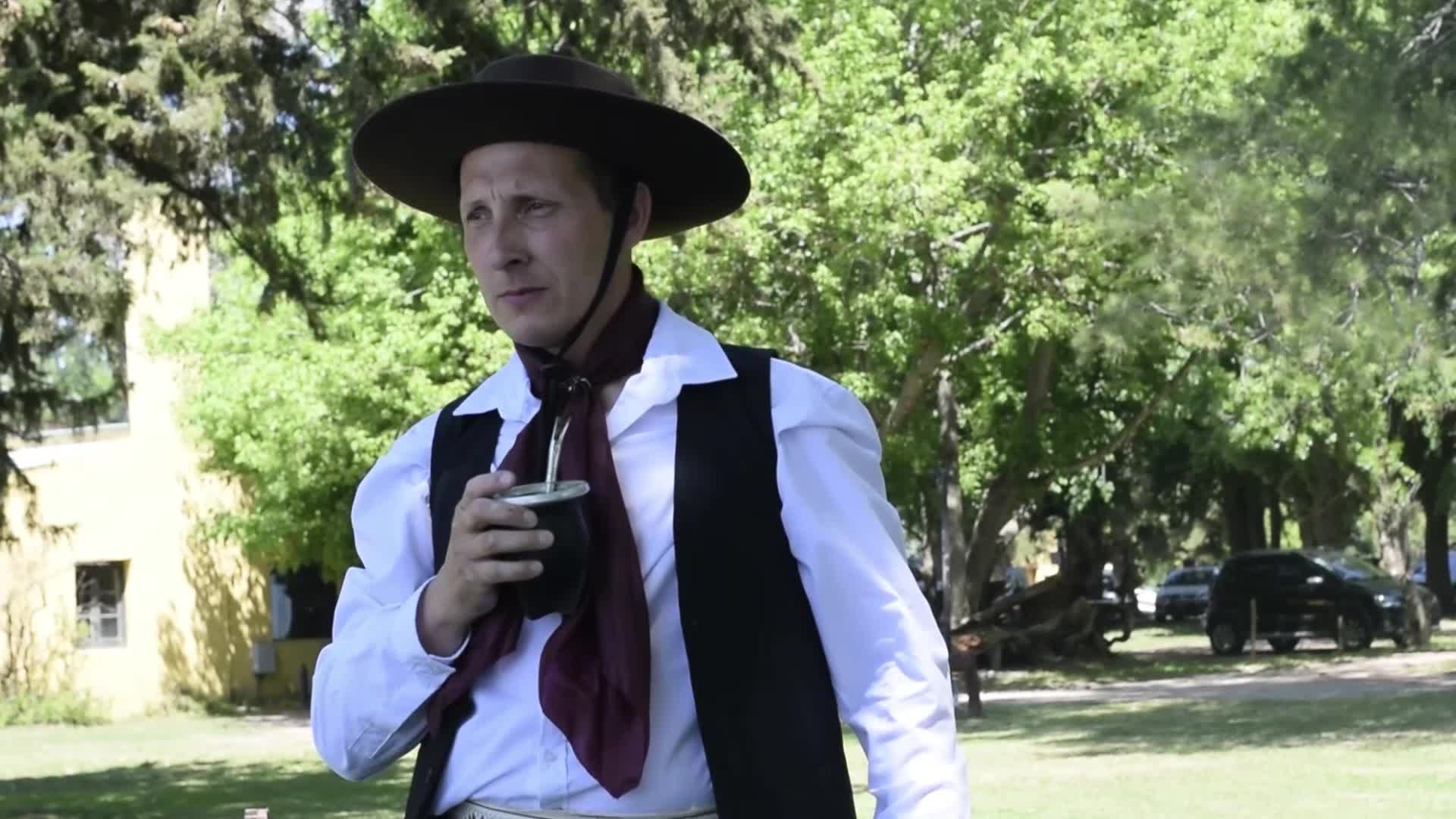 Traditional Gaucho Enjoying Mate Outdoors Free Stock Video Footage ...