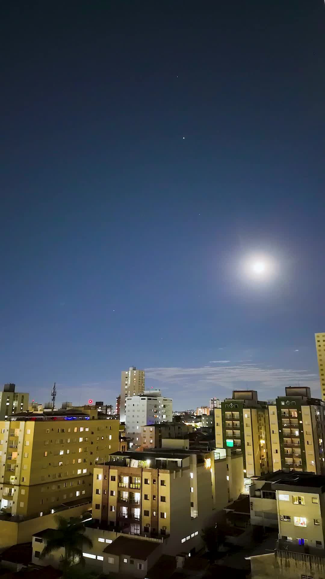 Stunning Urban Moonlit Time-lapse Scene Free Stock Video Footage ...
