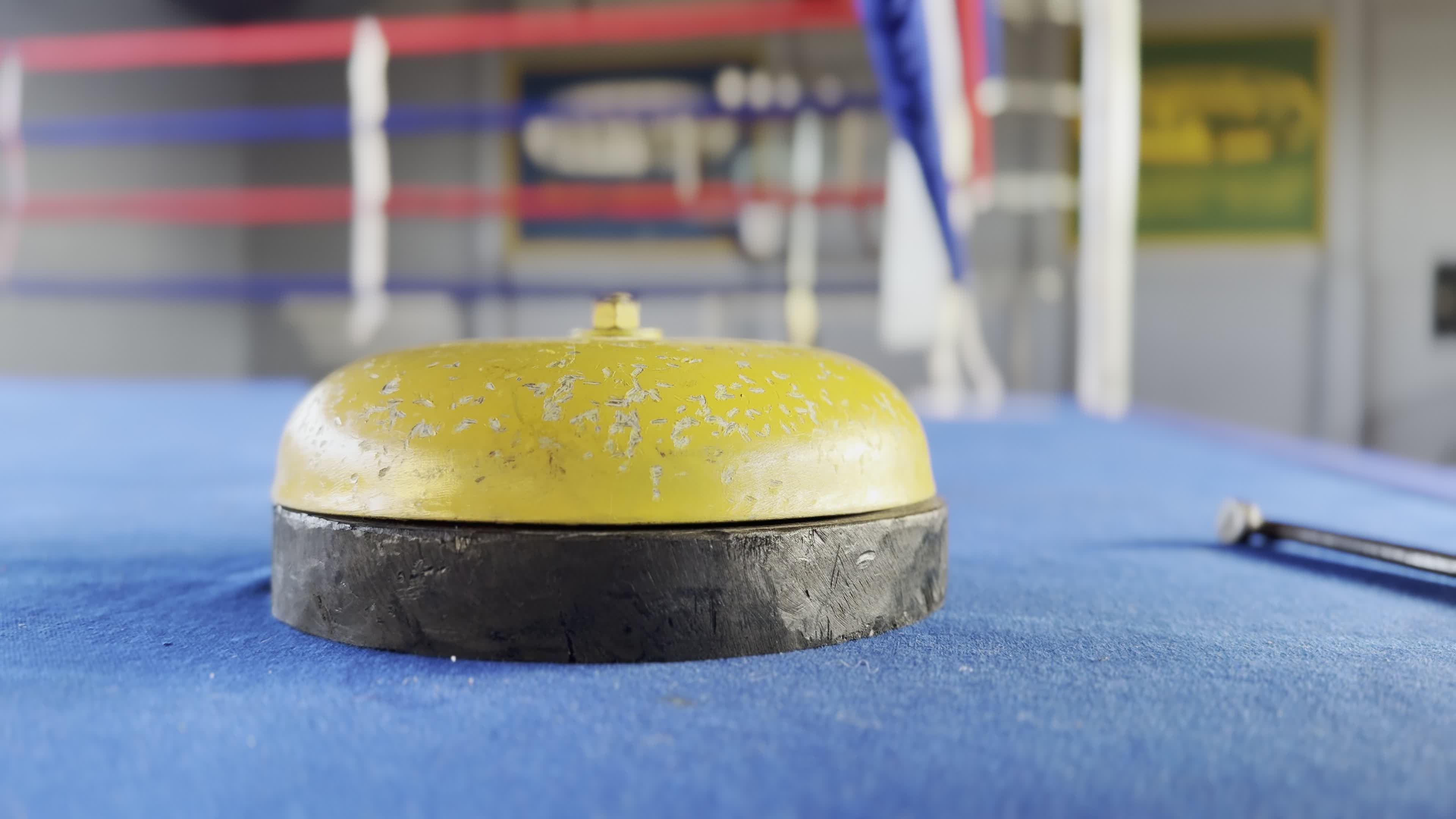 Close-Up of Boxing Ring Bell in Gym Setting Free Stock Video Footage ...