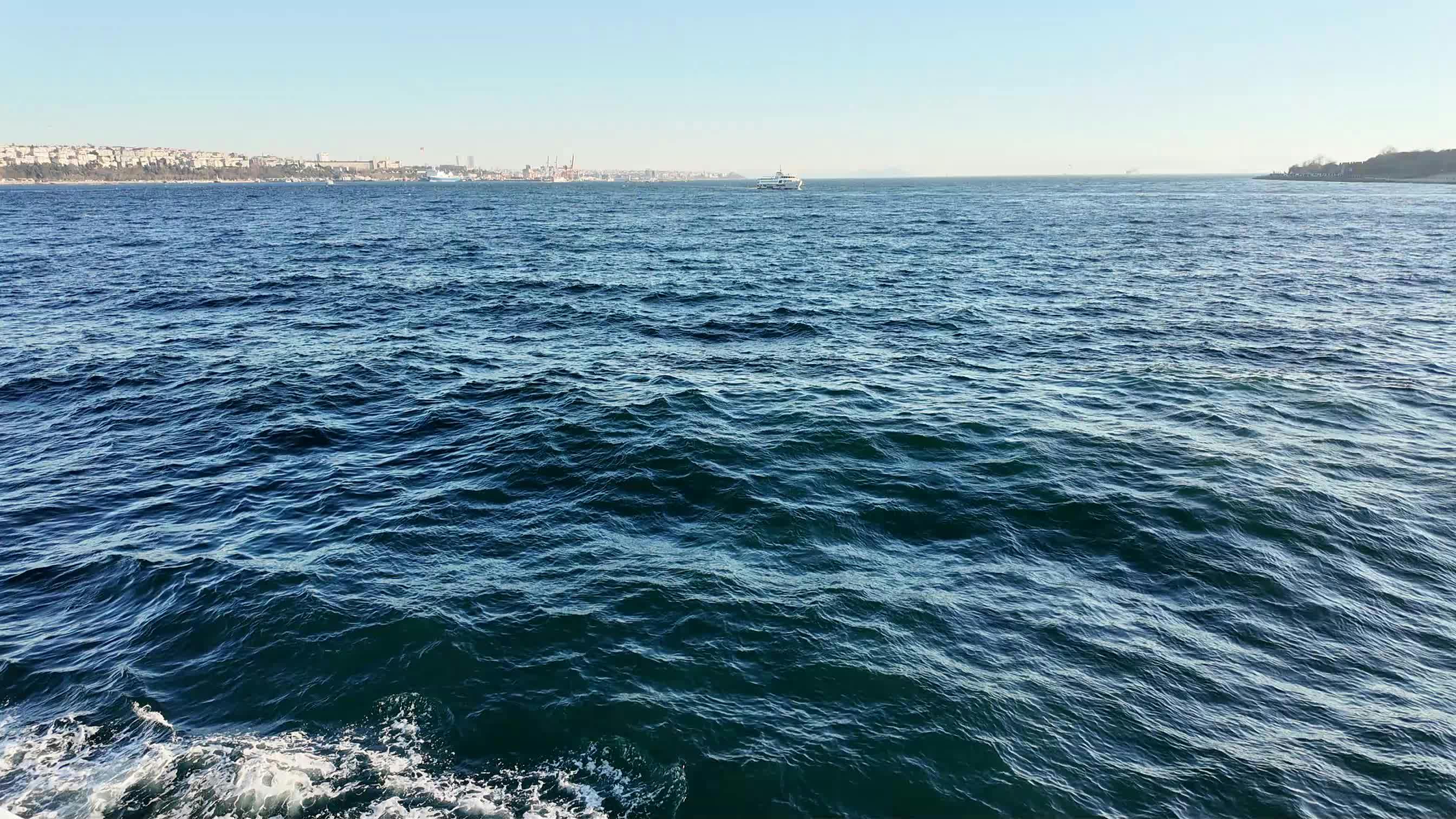 Serene Bosphorus Strait Ocean View Free Stock Video Footage, Royalty ...