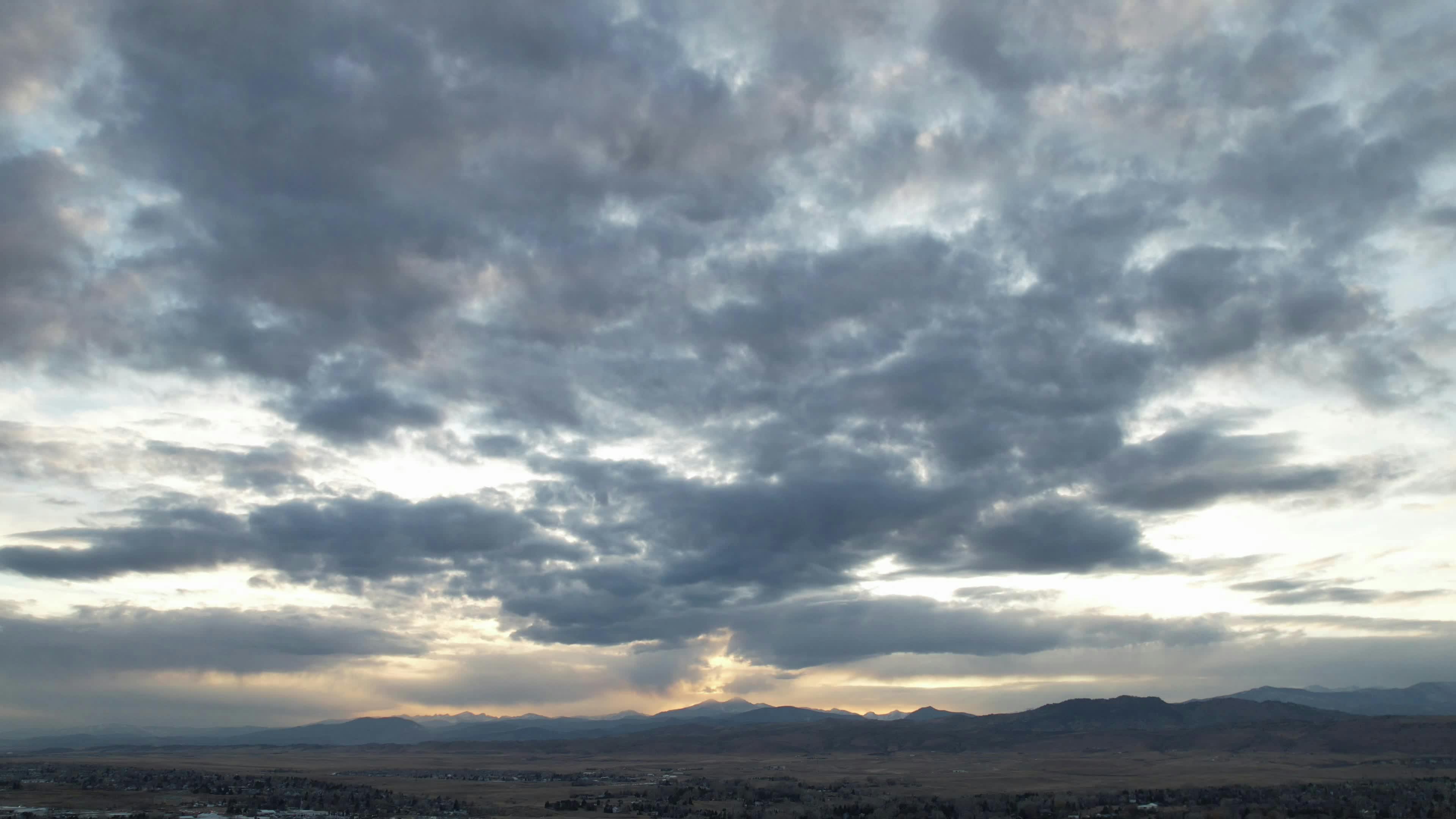 Stunning 4k Aerial Cloudscape Over Mountains Free Stock Video Footage ...
