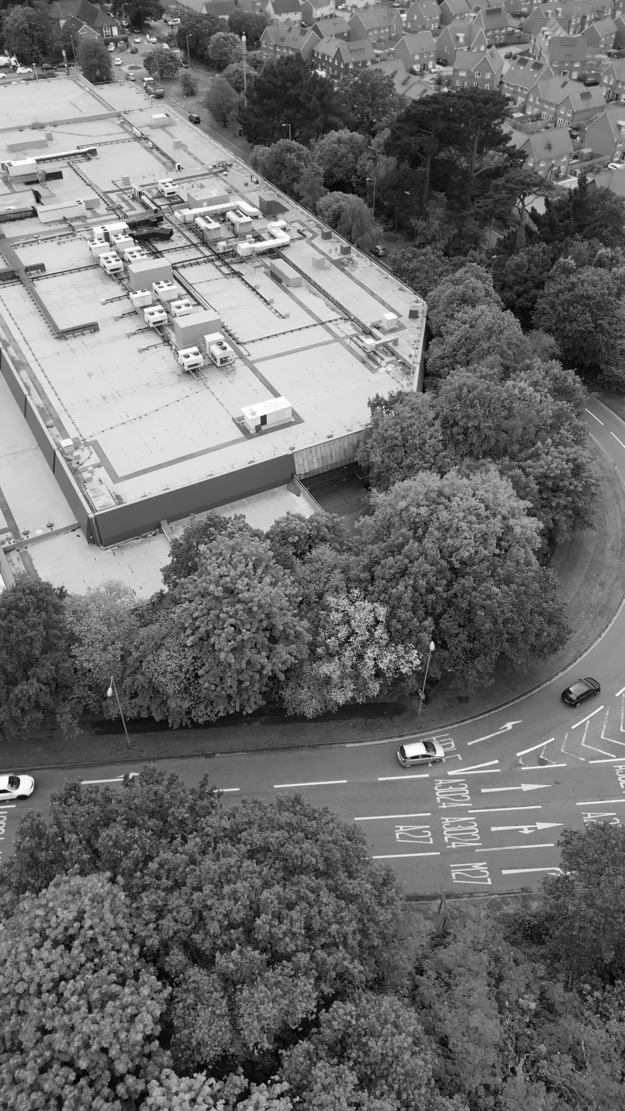 Aerial Drone View of Urban Crossroad Free Stock Video Footage, Royalty ...