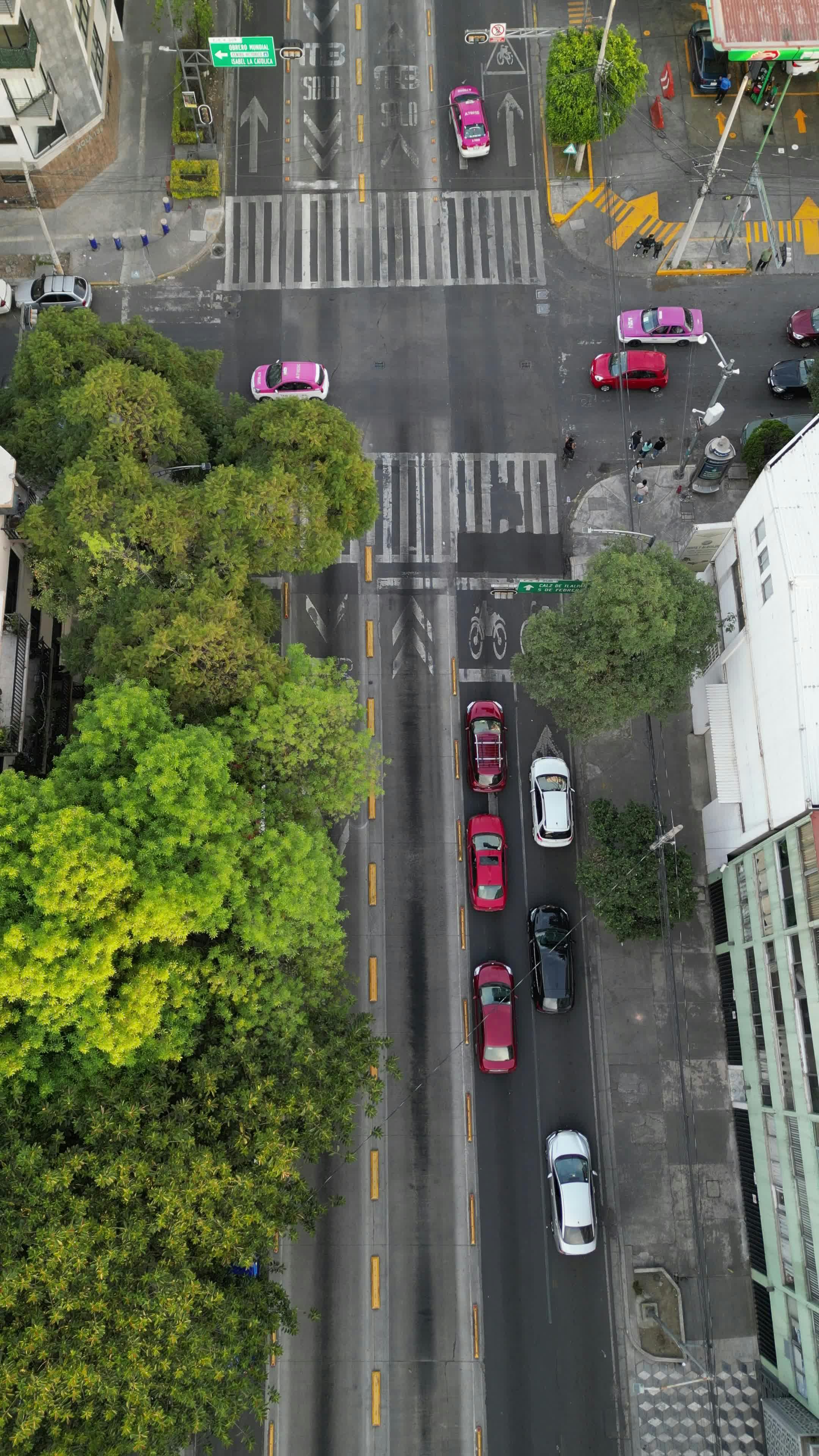 Urban Aerial View of Mexico City Intersection Free Stock Video Footage ...