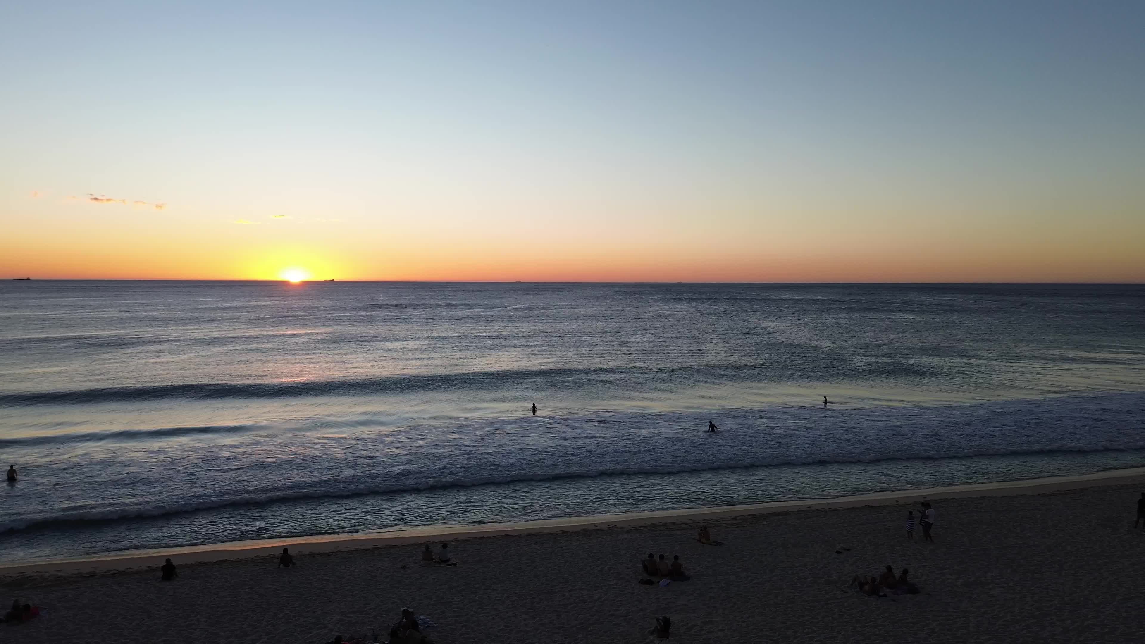Stunning Aerial View of Australian Beach Sunset Free Stock Video ...