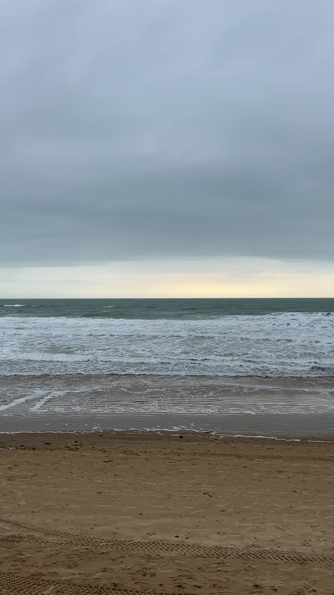Calm Ocean Waves at Overcast Beach Free Stock Video Footage, Royalty ...