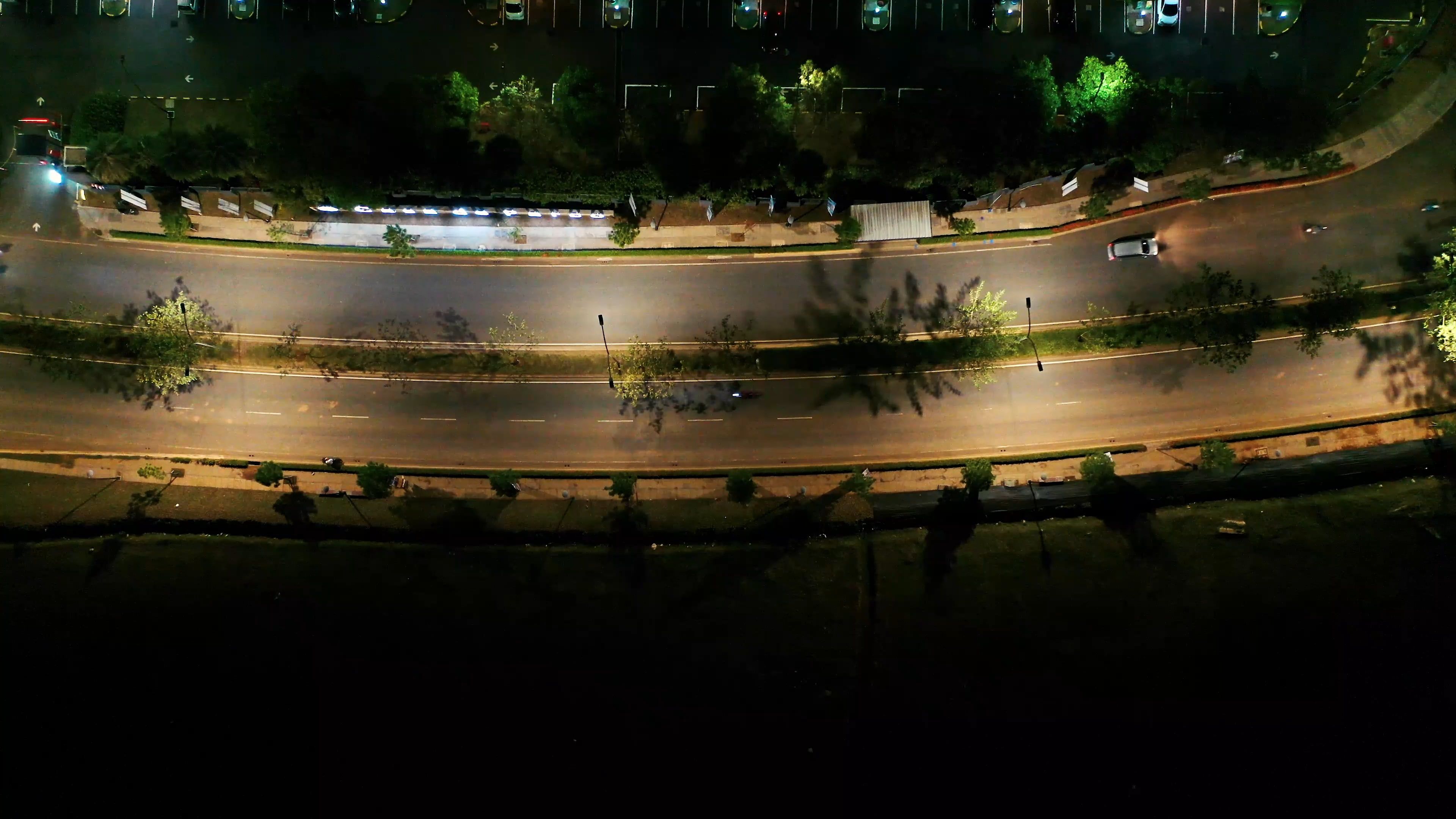 Traffic Free Road For Motor Vehicles At Wee Hours Free Stock Video ...