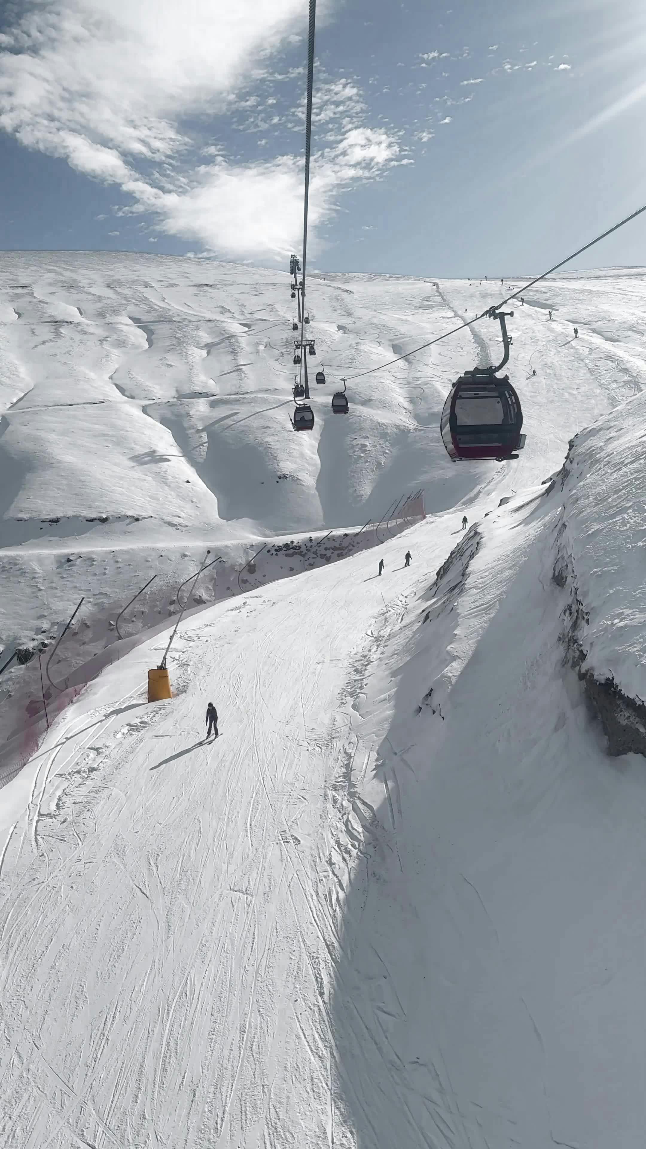 Scenic Ski Lift Ride Through Snowy Pine Forest Free Stock Video Footage ...