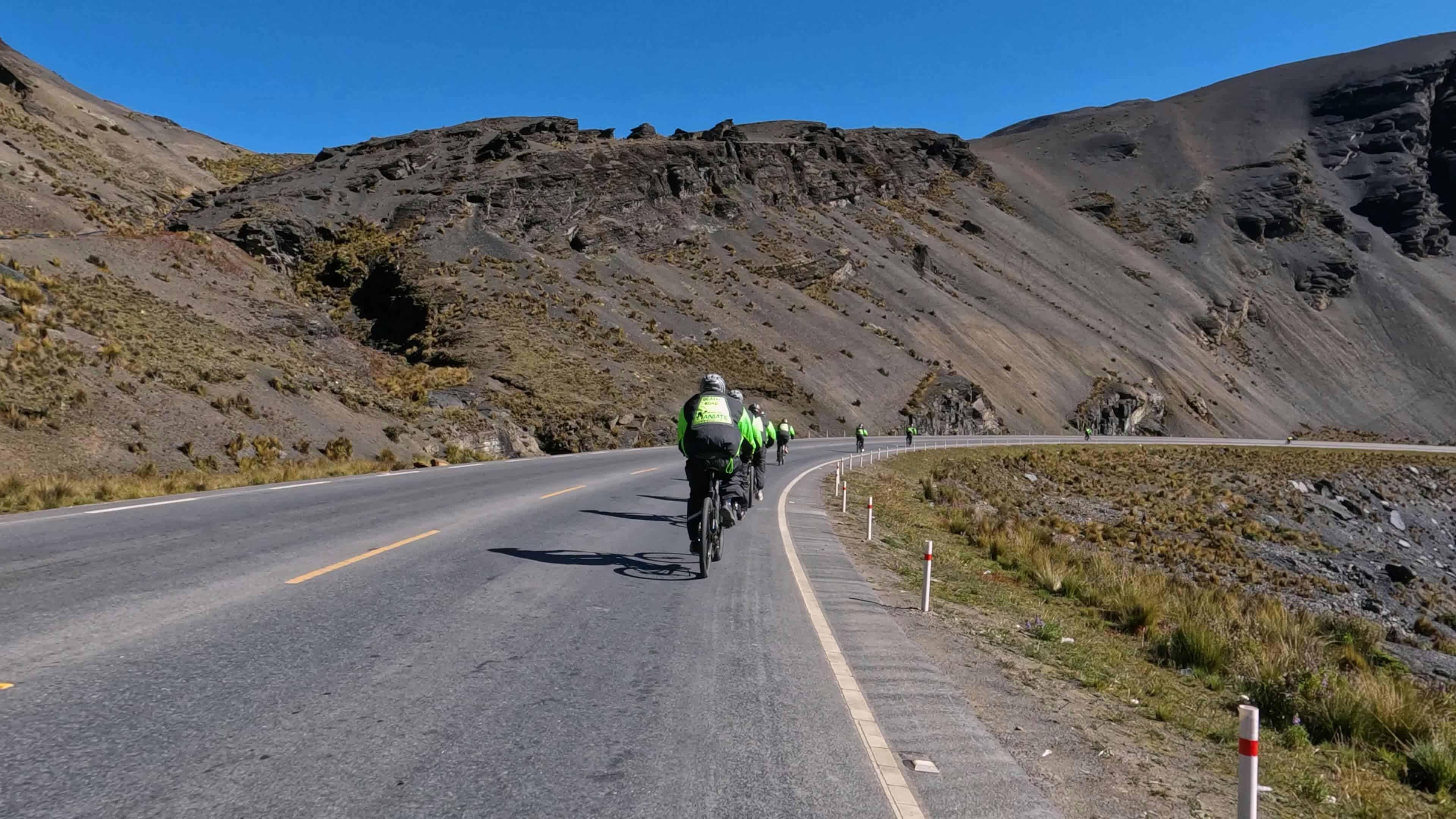 Group Cycling Adventure on Scenic Road Free Stock Video Footage ...