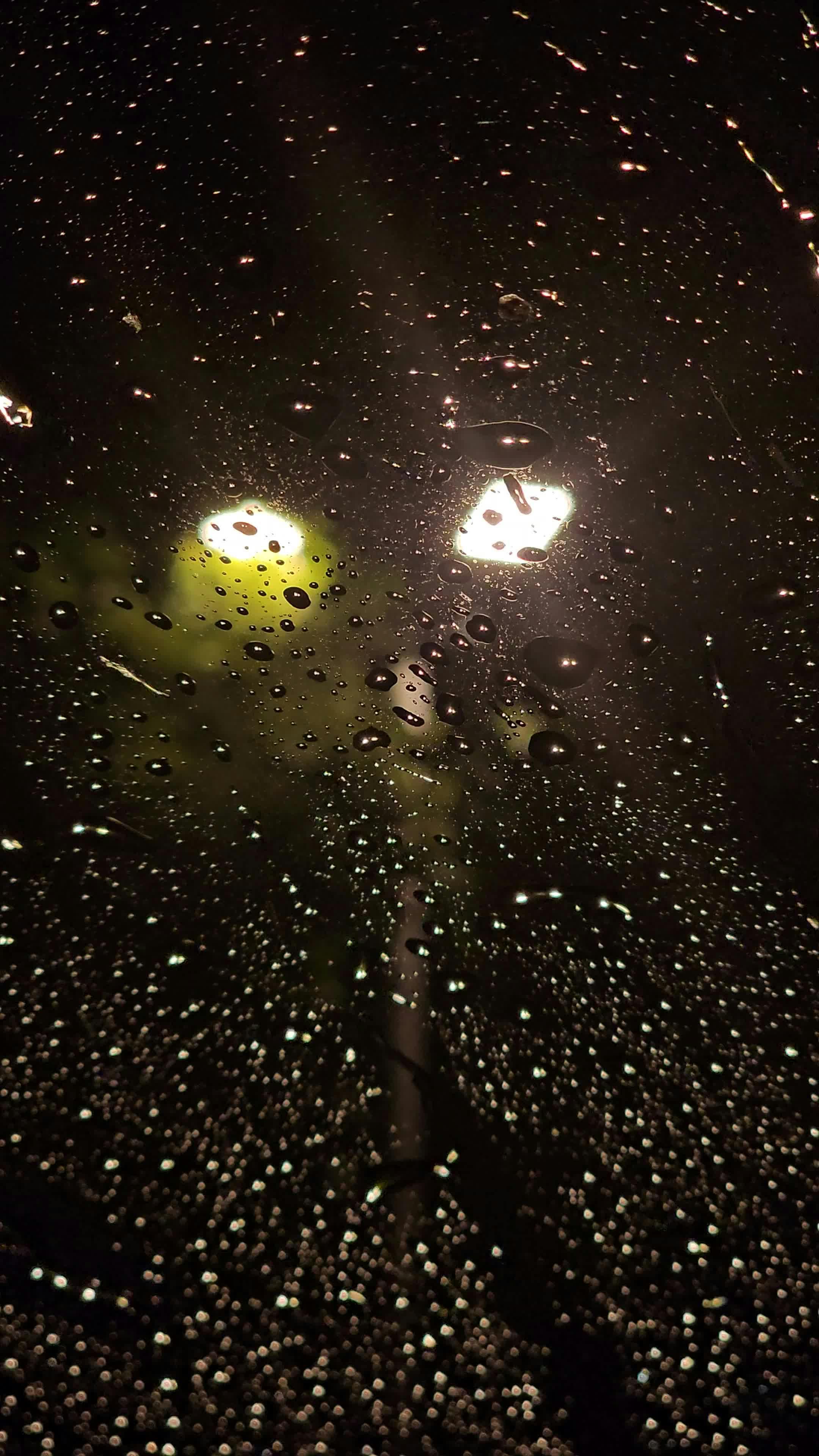 Nighttime Rain on Car Window with Streetlights Free Stock Video Footage ...