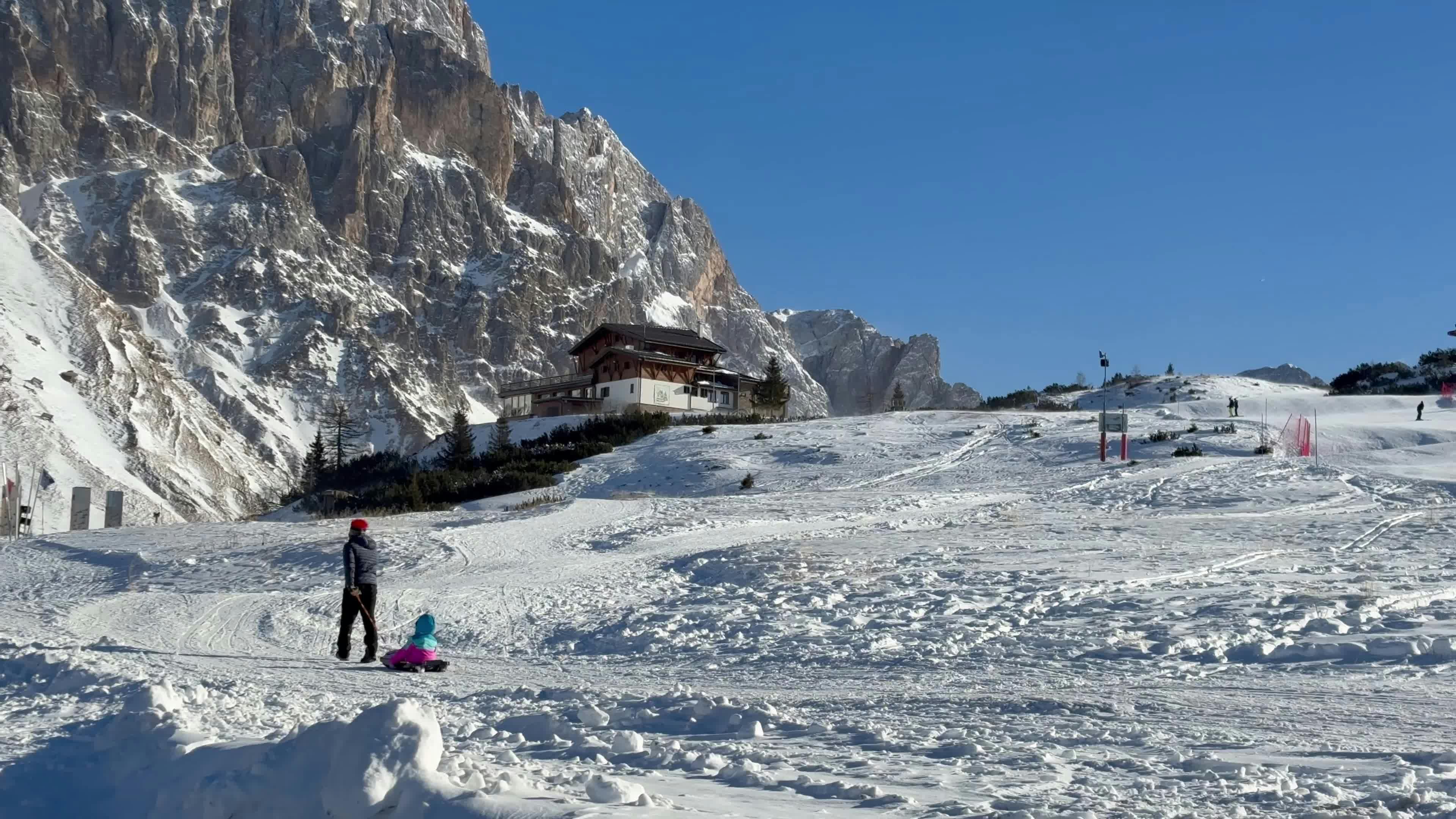 Scenic Winter Day in Italian Alps Ski Resort Free Stock Video Footage ...