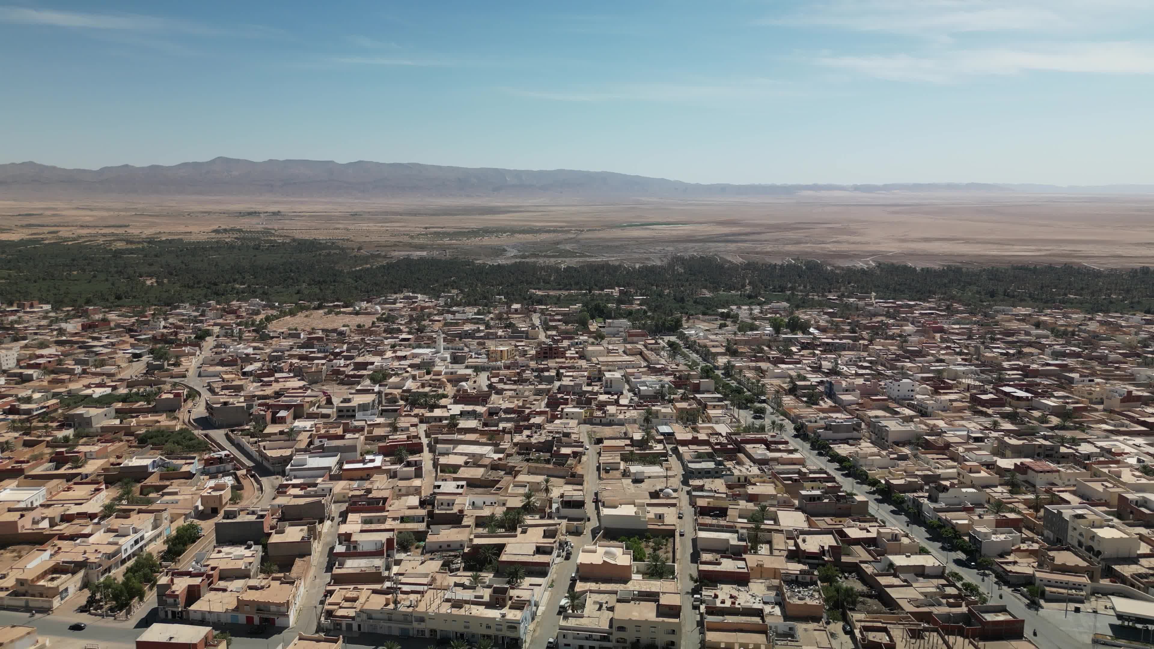 Aerial View of Tunisian Cityscape and Landscape Free Stock Video ...