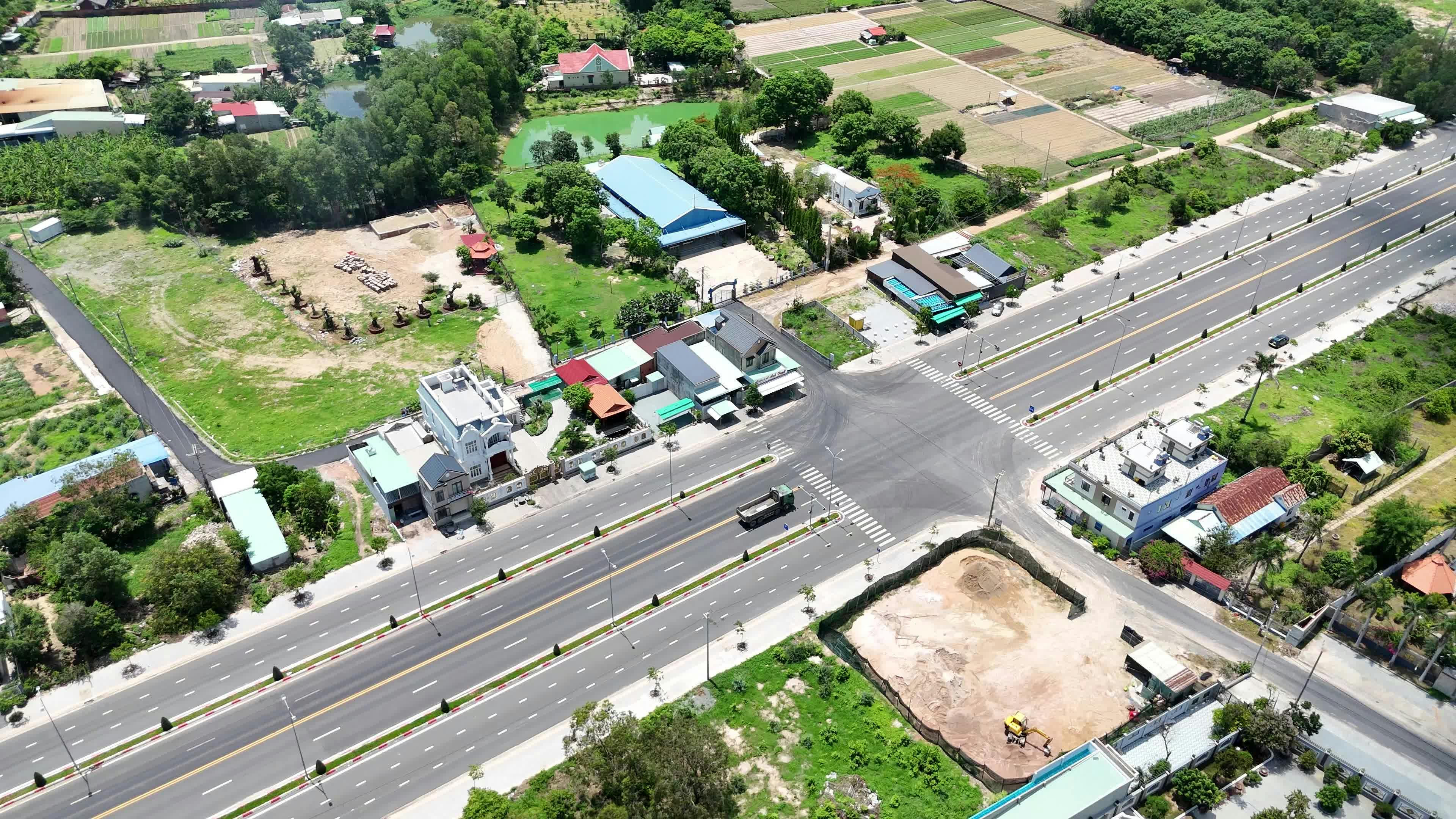 Aerial View of Rural Crossroad in Summer Free Stock Video Footage ...