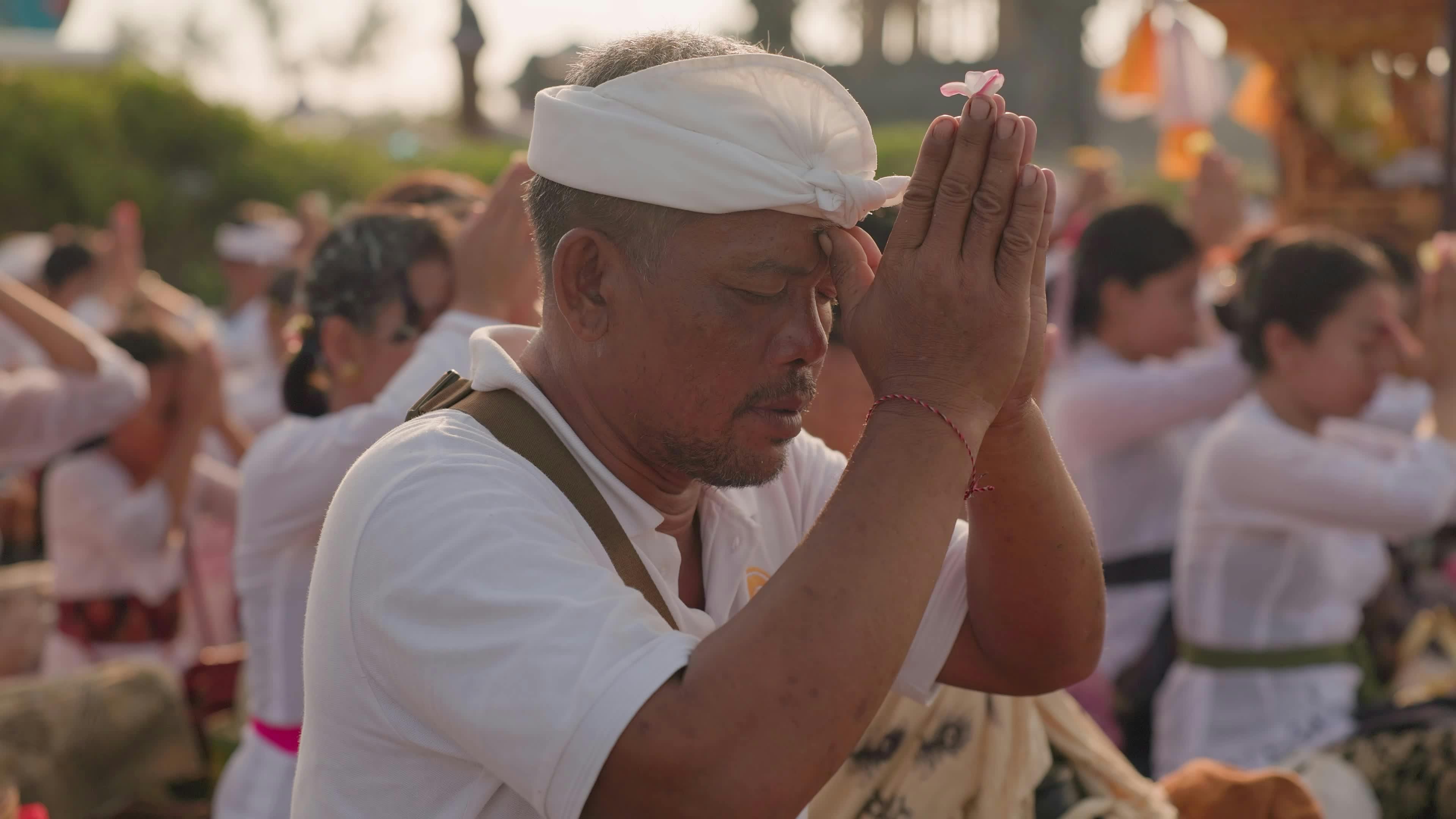Colorful Cultural Prayer Ceremony Outdoors Free Stock Video Footage ...