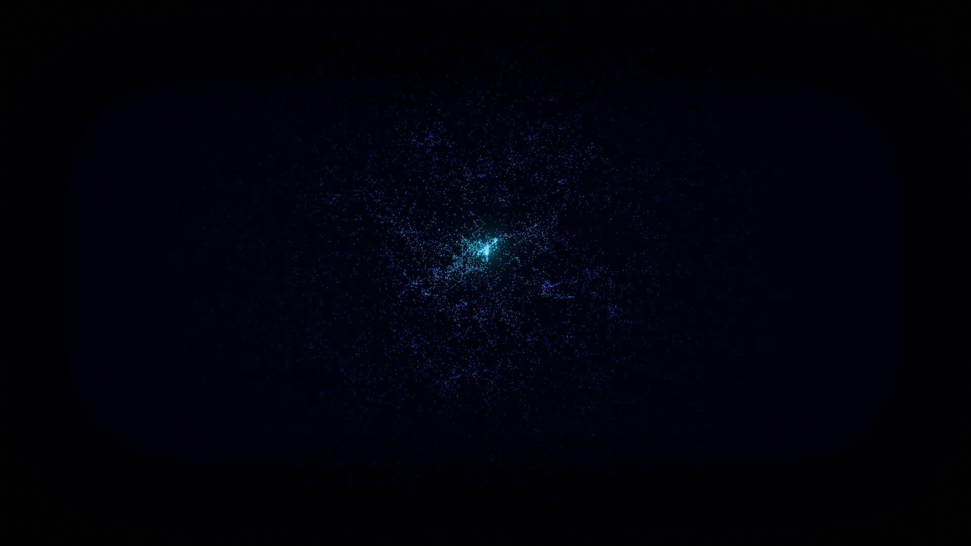 Abstract Blue Particle Animation in Space Free Stock Video Footage ...