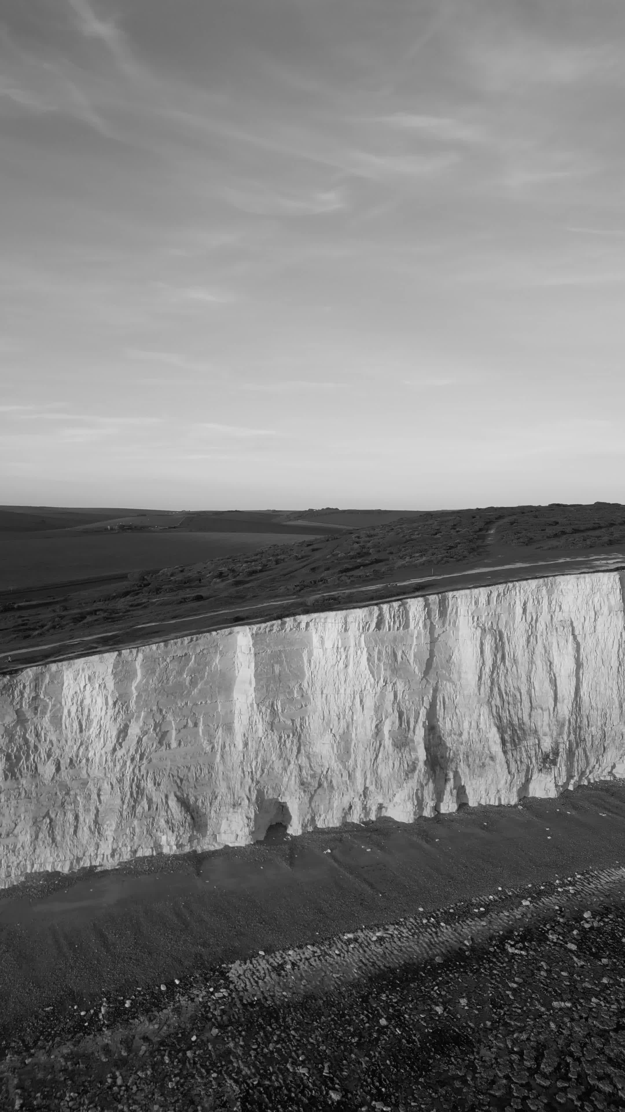 Majestic Black and White Cliffside View Free Stock Video Footage ...