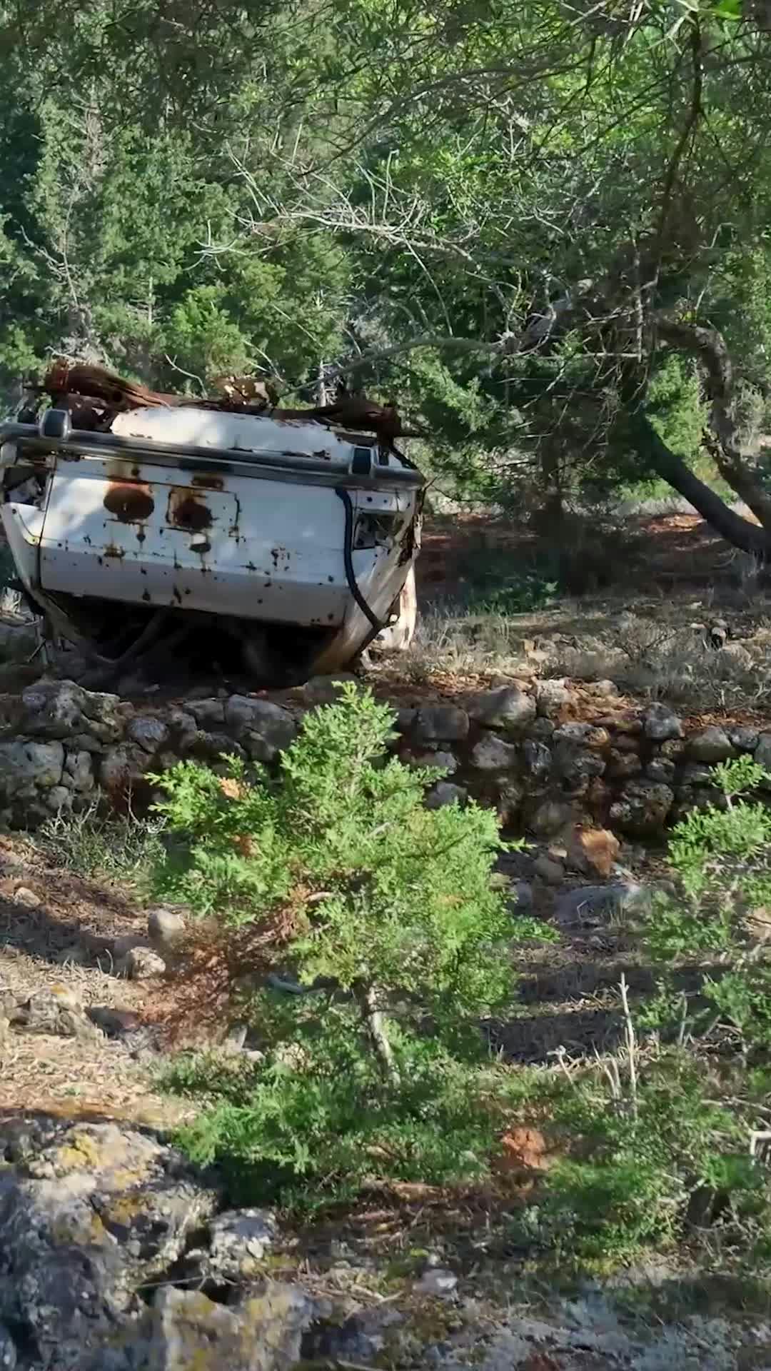 Abandoned Military Vehicle in Greek Forest Free Stock Video Footage ...