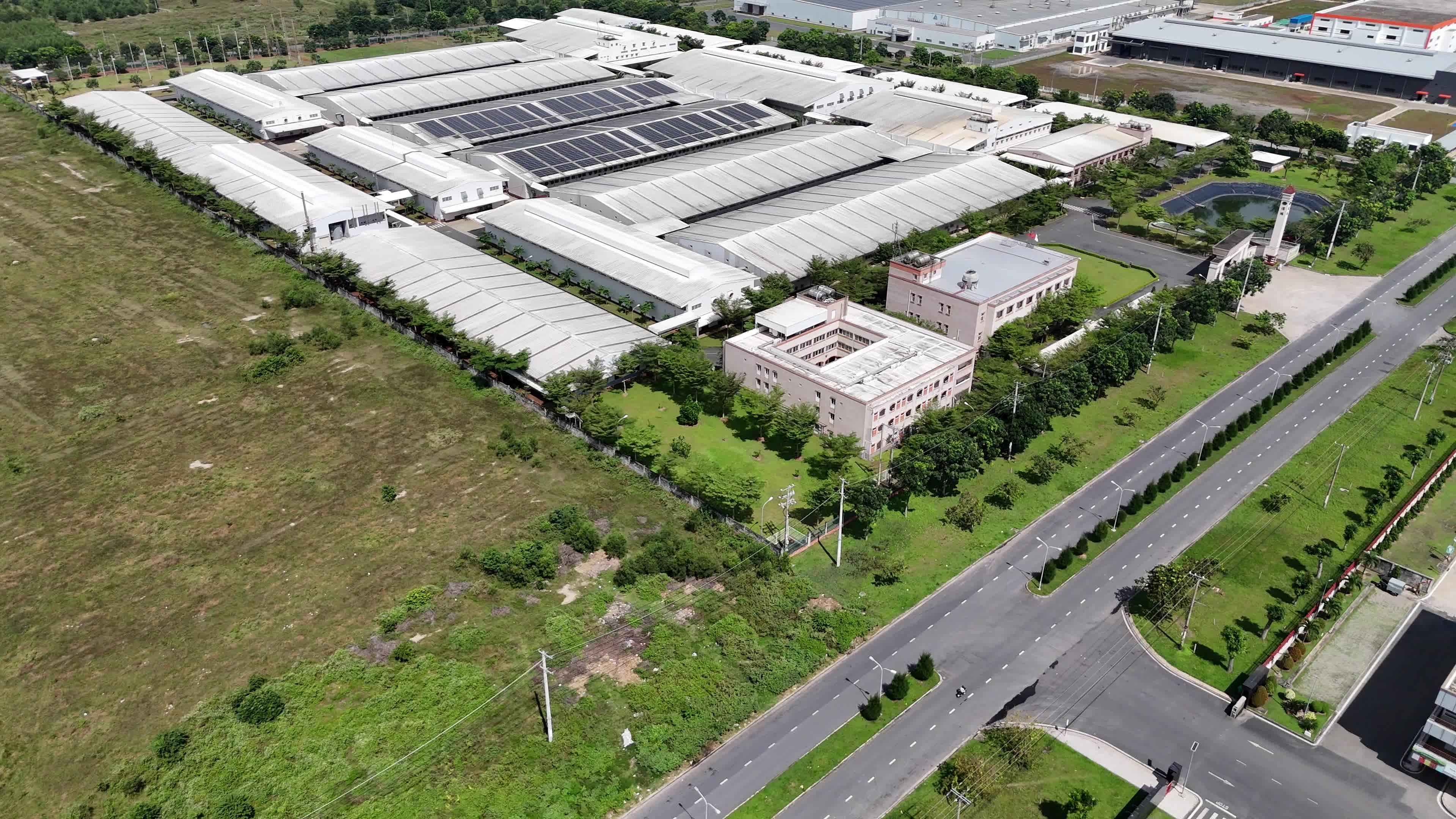 Aerial View of Modern Industrial Complex Free Stock Video Footage ...