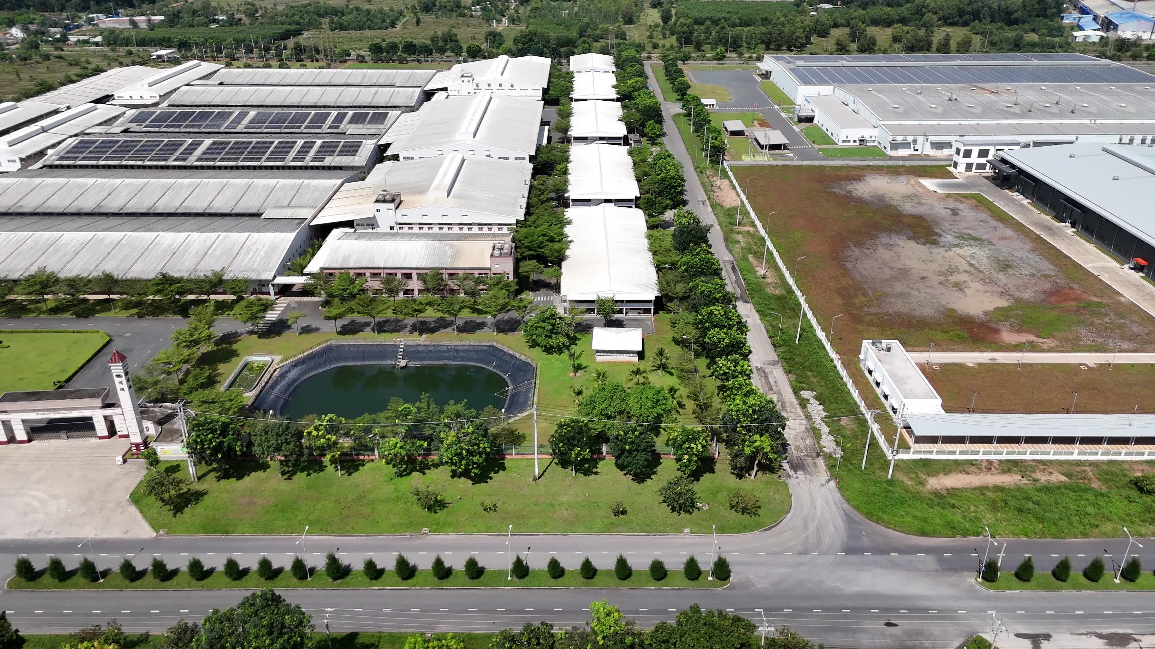 Aerial View of Large Industrial Complex Free Stock Video Footage ...