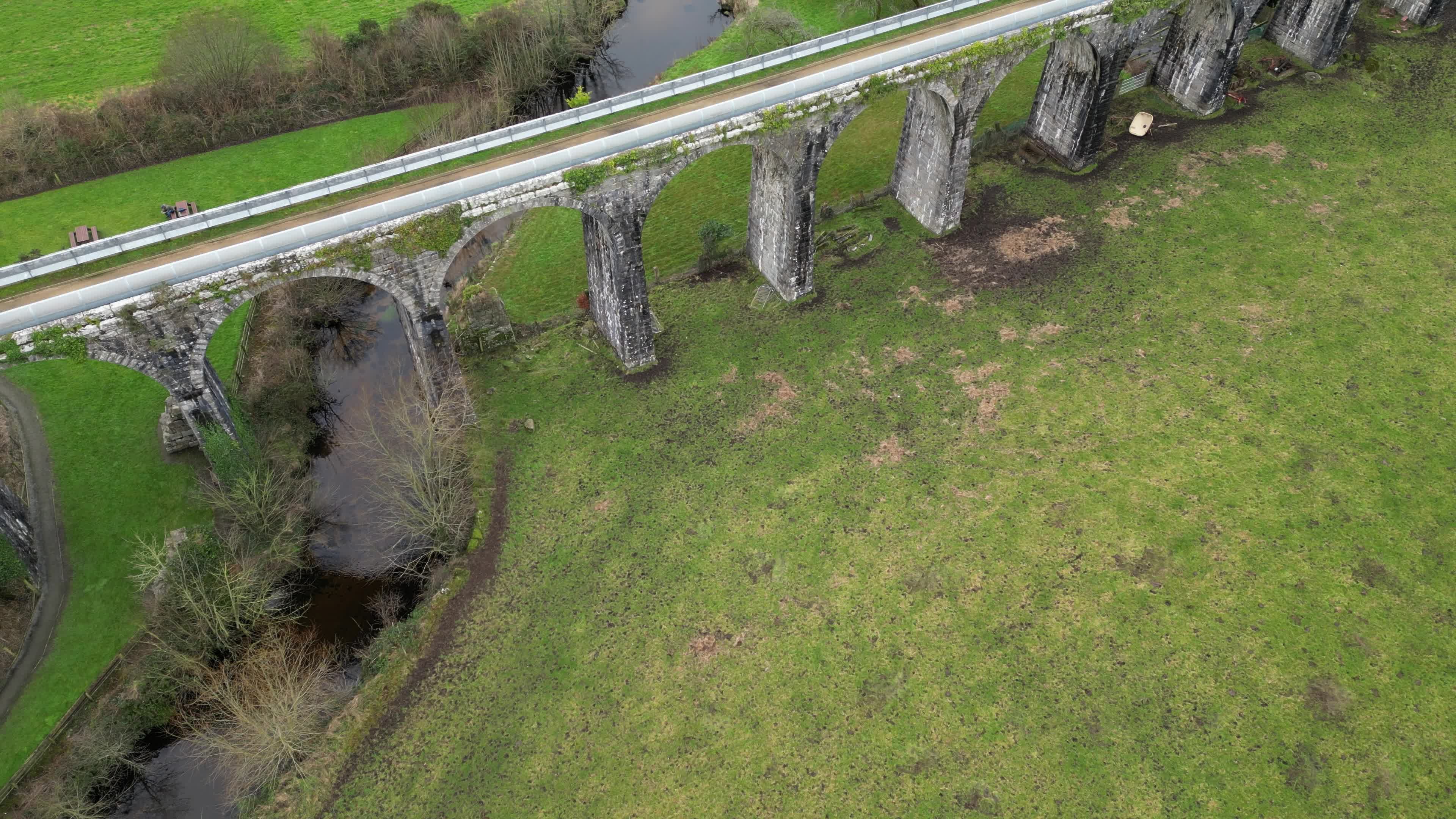 Borris Viaduct Aerial View in Ireland Free Stock Video Footage, Royalty ...