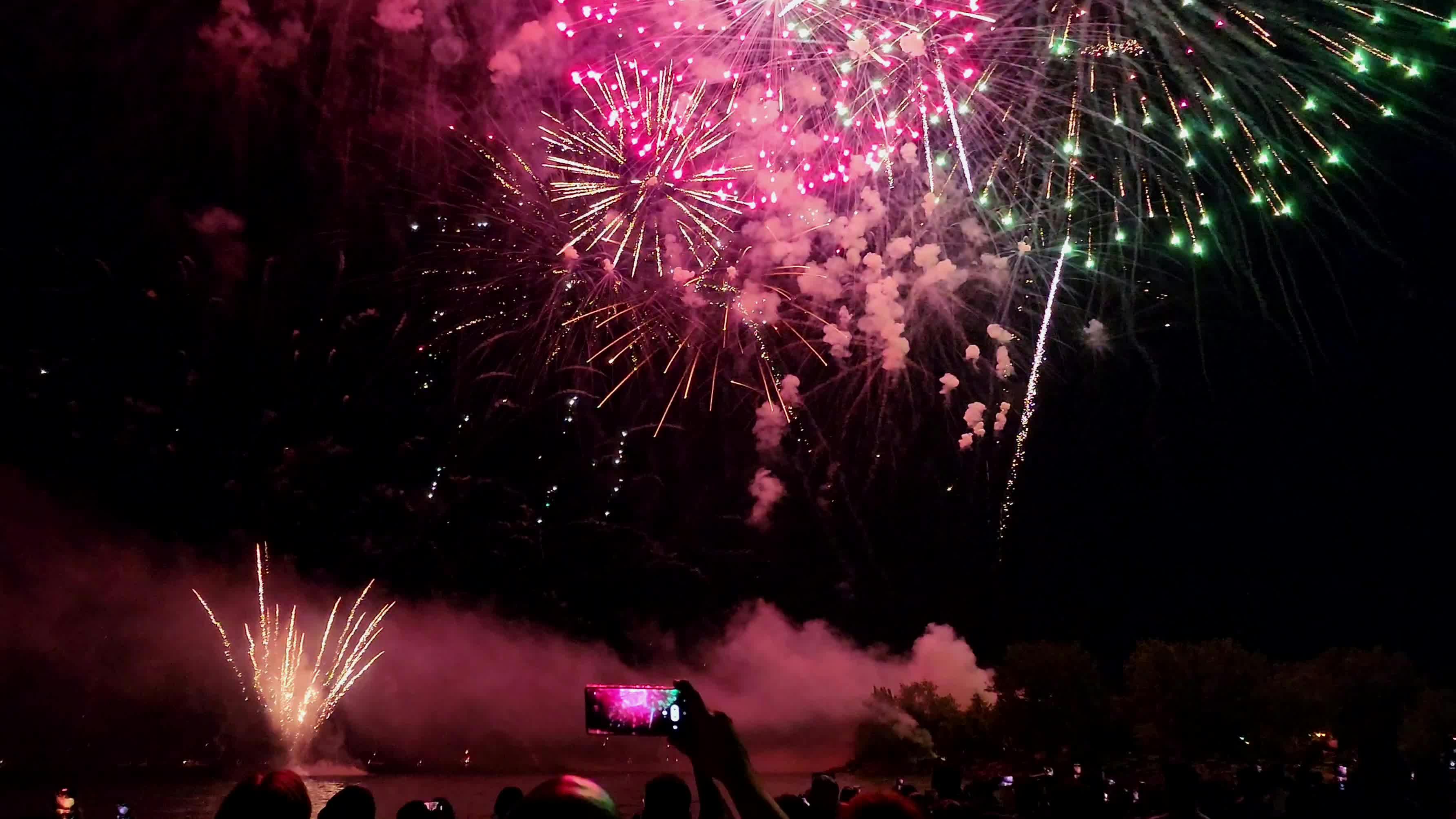 Spectacular Night Fireworks Celebration Free Stock Video Footage ...