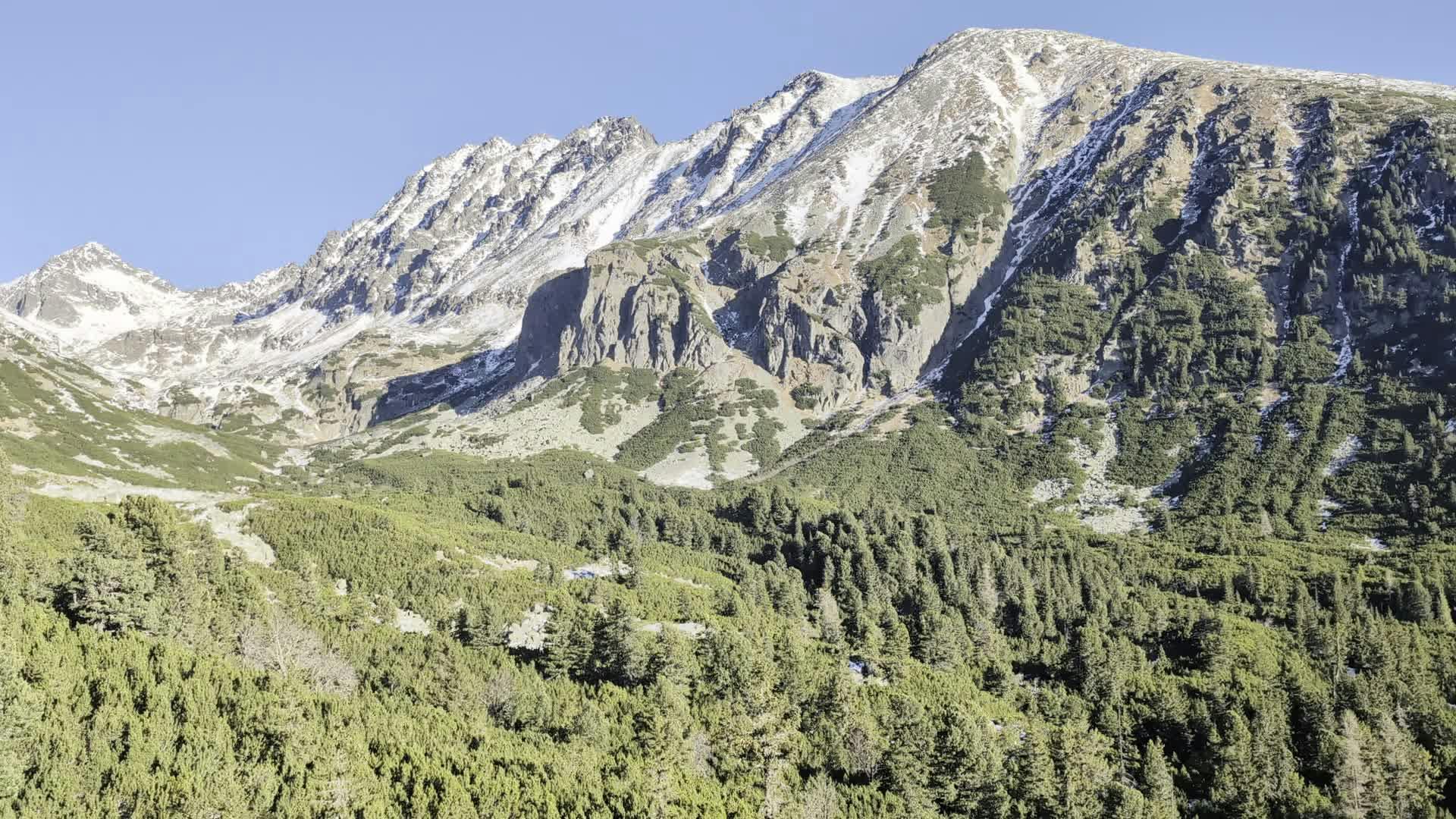 Majestic Snow-Capped Mountain Range View Free Stock Video Footage ...