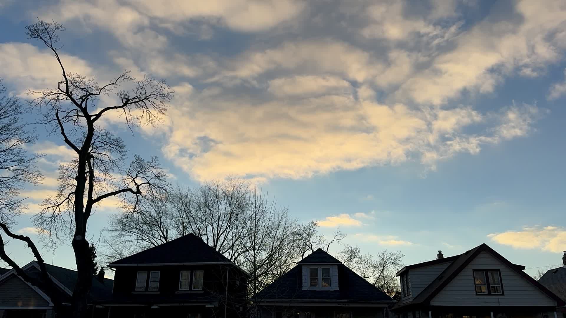 Suburban Sky at Twilight with Scenic Cloudscape Free Stock Video ...