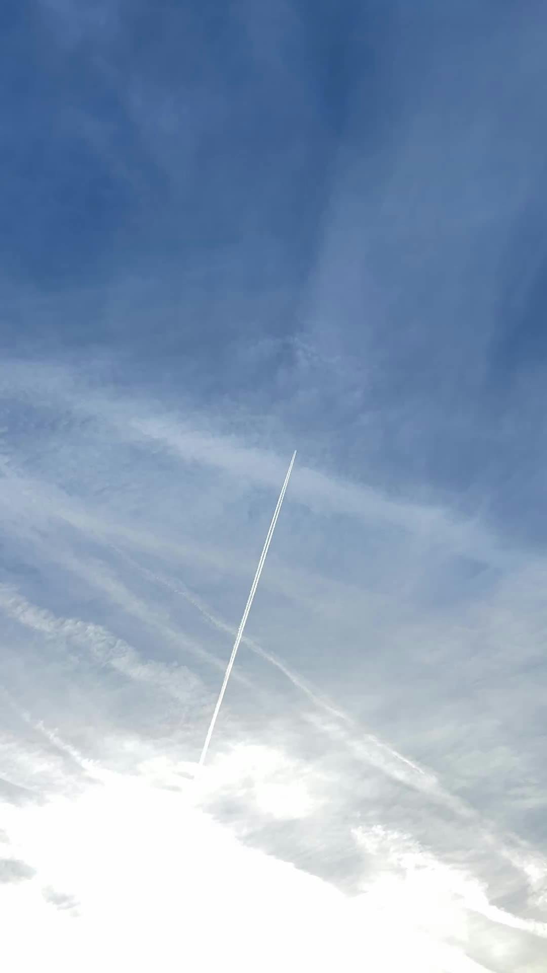 Jet Contrail Against Clear Sky Free Stock Video Footage, Royalty-Free ...