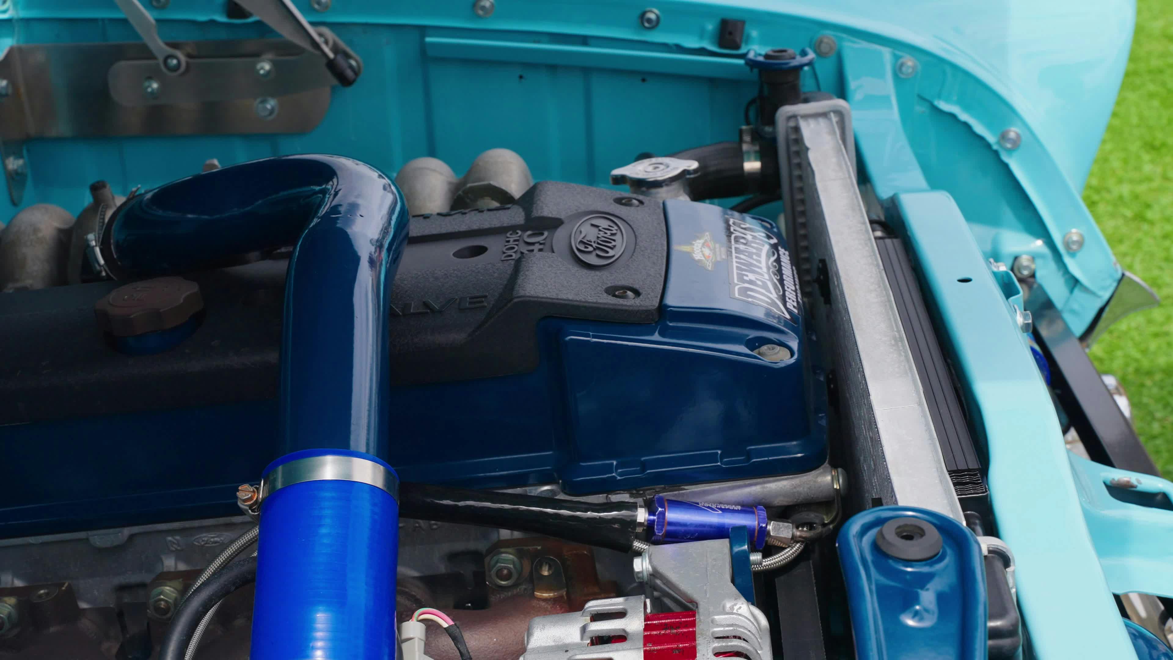 Vintage Engine Showcase at Outdoor Car Show Free Stock Video Footage ...