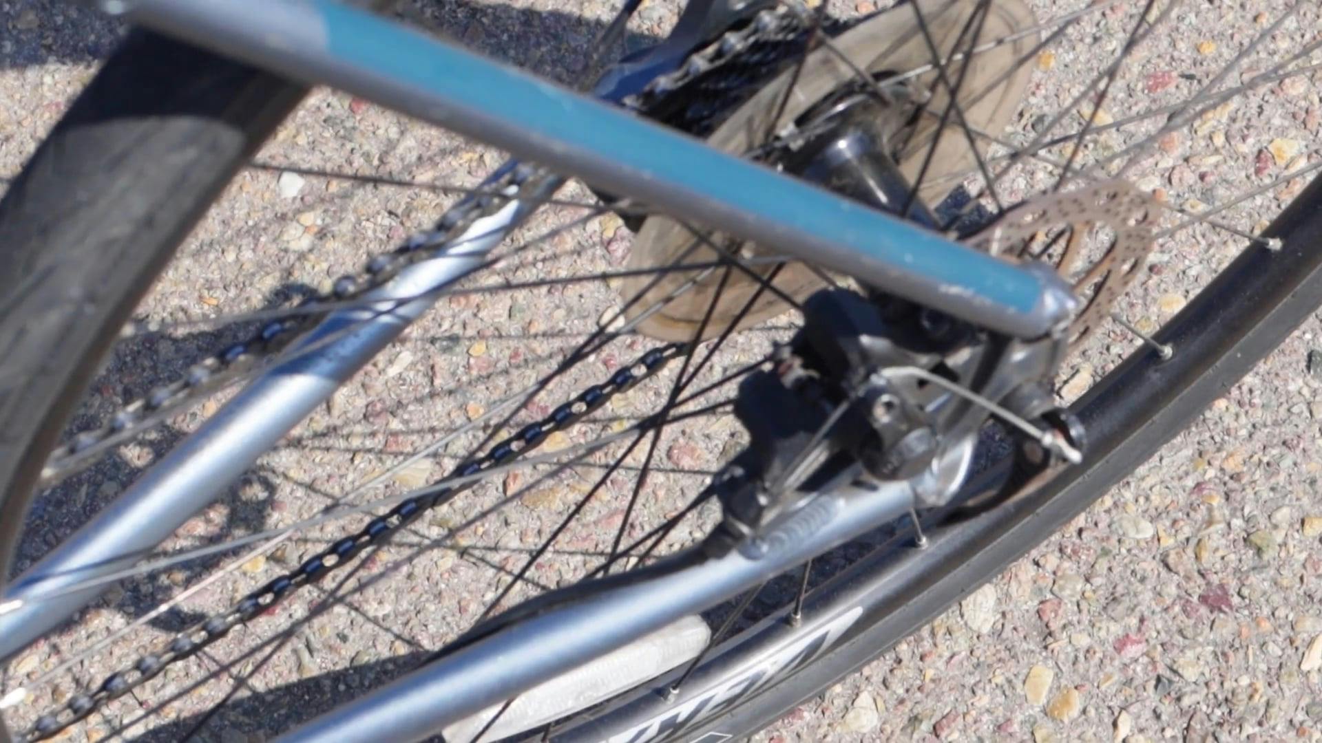Complete Parts Bolted In Place Of A Bicycle Back Wheel · Free Stock Video