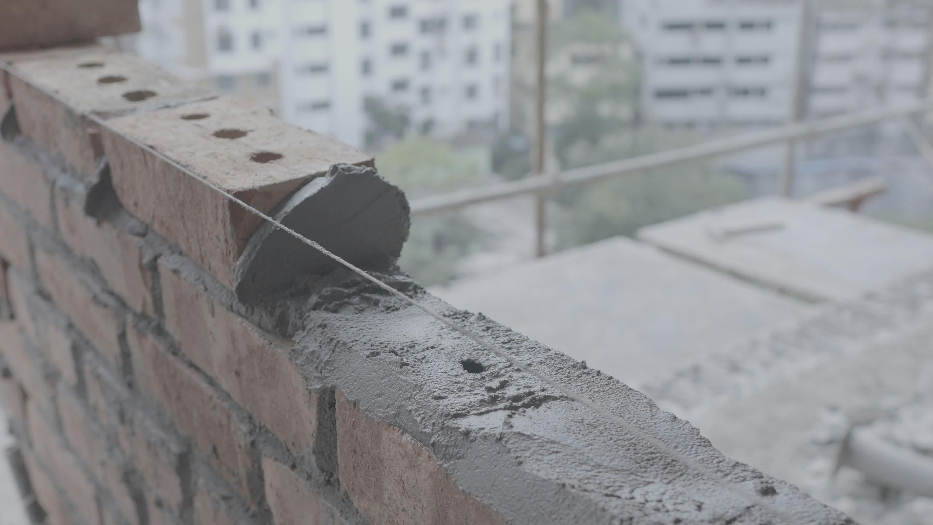 Bricklaying Process on Construction Site Free Stock Video Footage ...