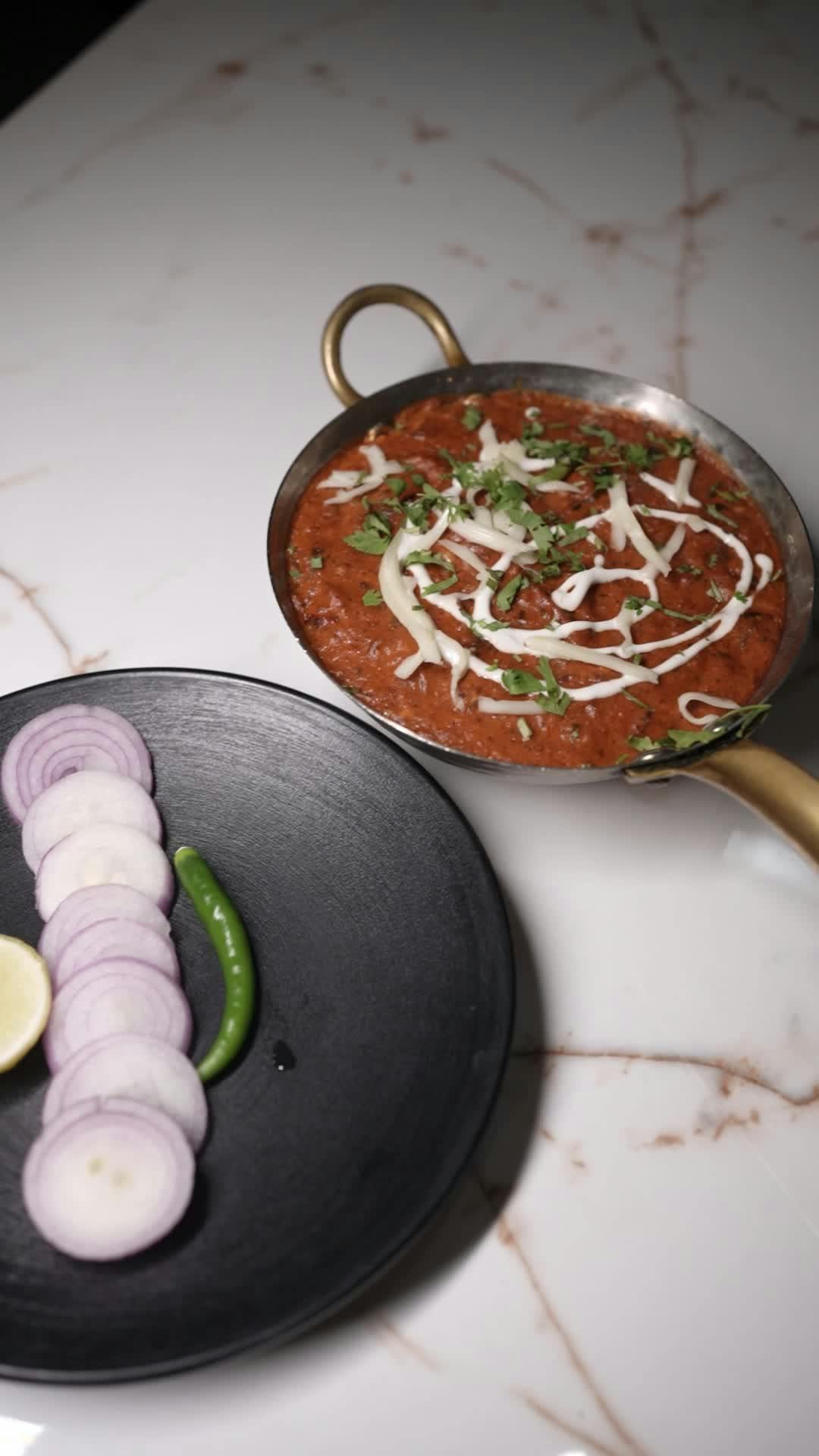 Delicious Paneer Lababdar Dish Presentation Free Stock Video Footage ...