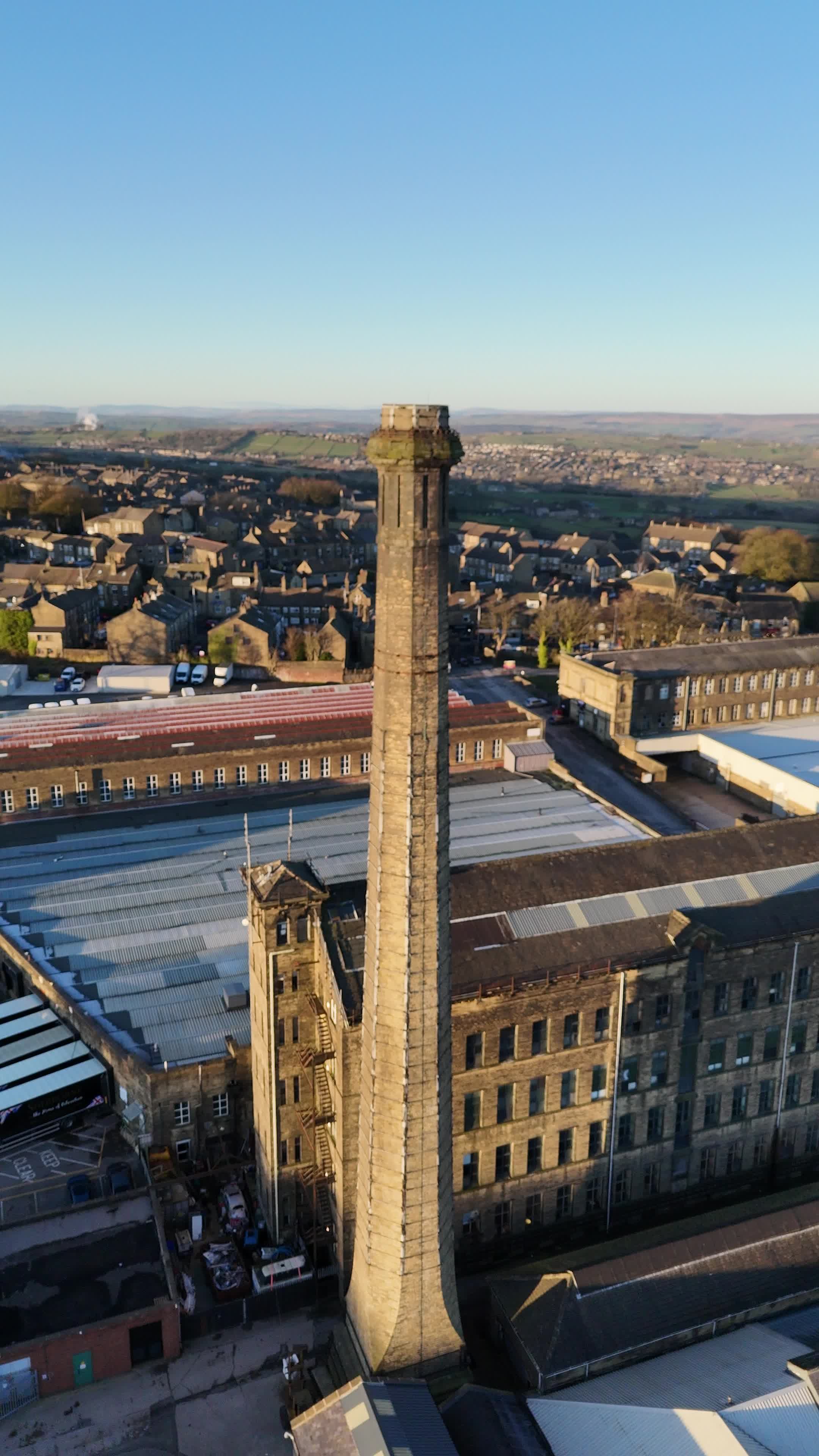 Aerial View of Historic Mill in Daylight Free Stock Video Footage ...