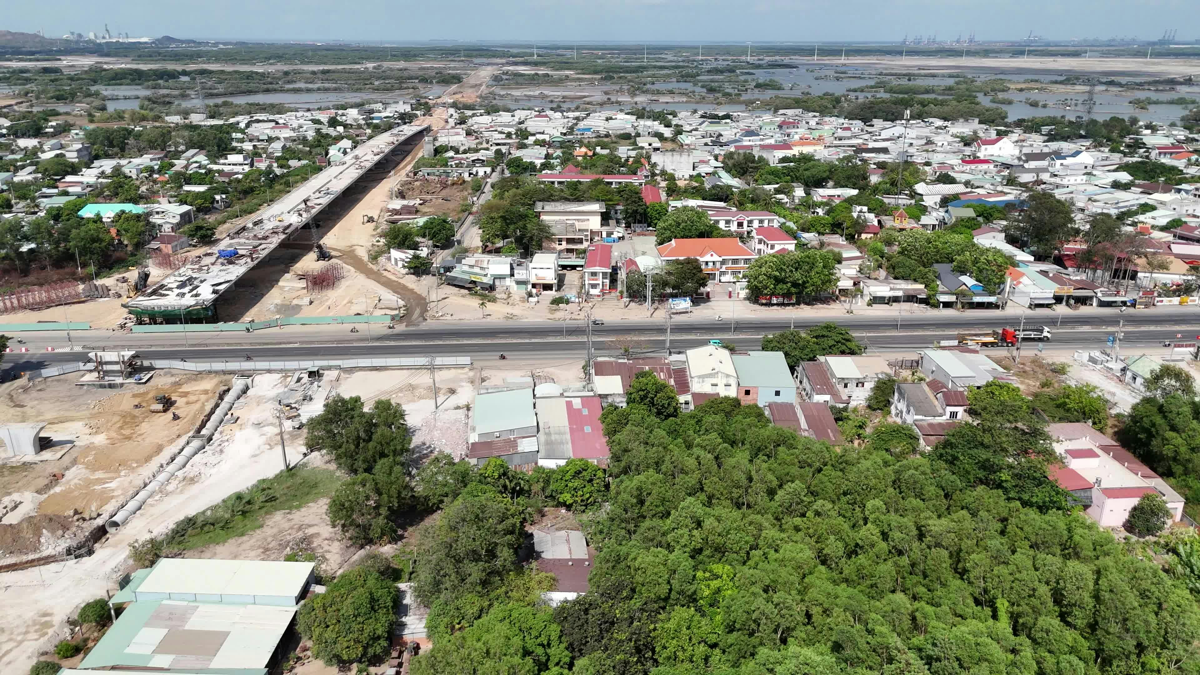 Aerial View of Vietnamese Road Construction Free Stock Video Footage ...